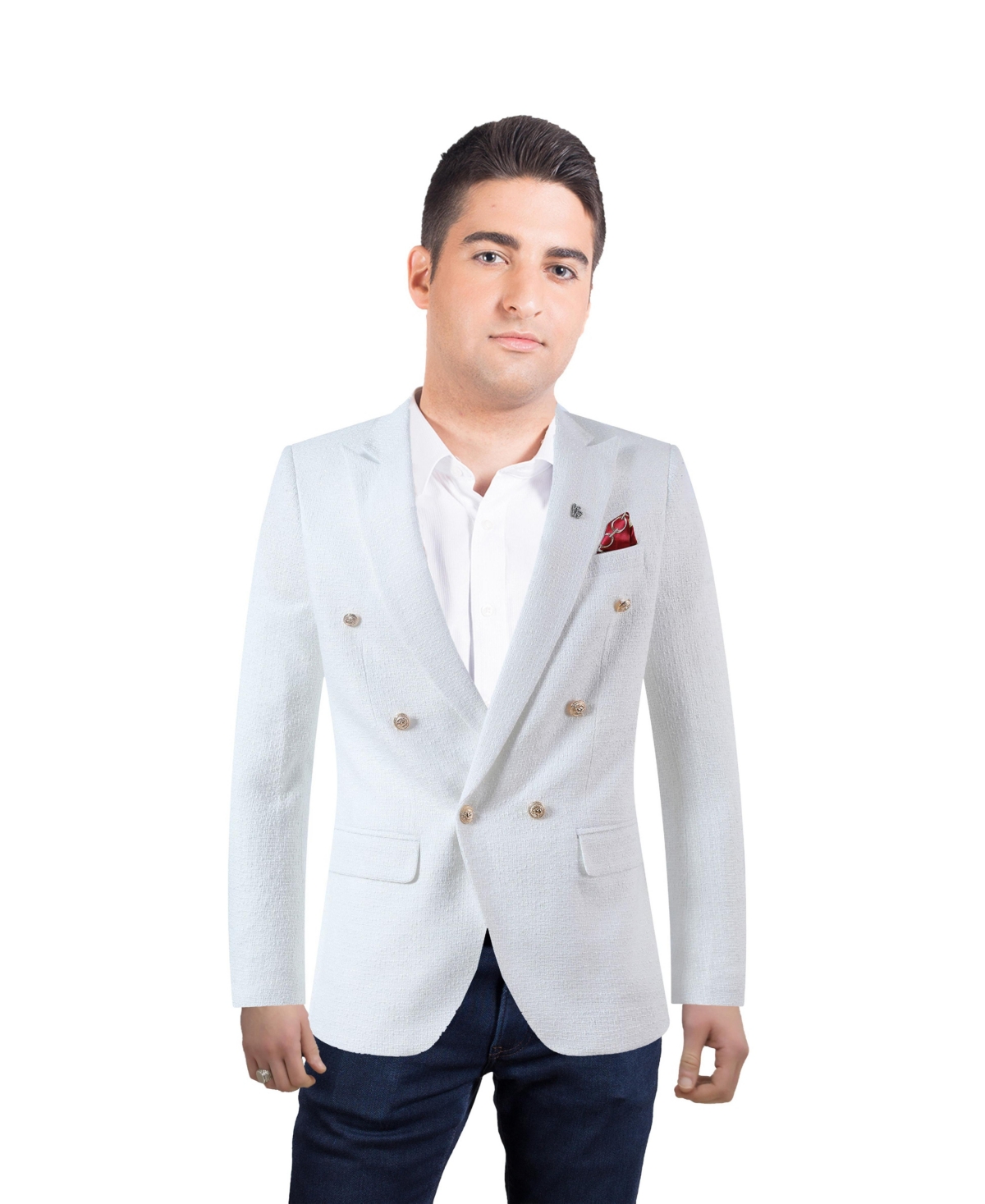 Click here for Elie Balleh Mens Slim Fit Classic Waffle Weave Spo... prices