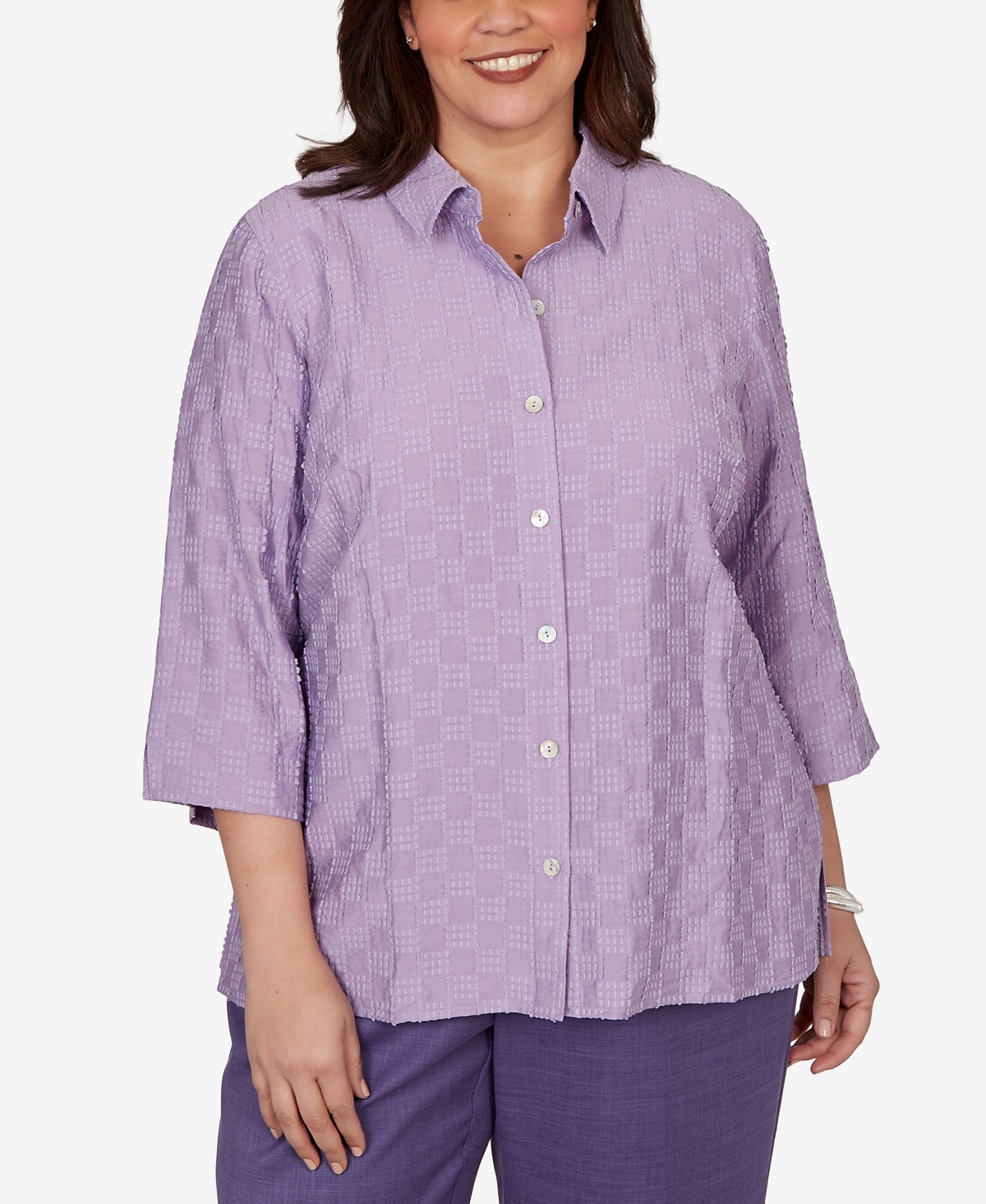 Click here for Alfred Dunner Plus Size Grand Bazaar Box Textured... prices