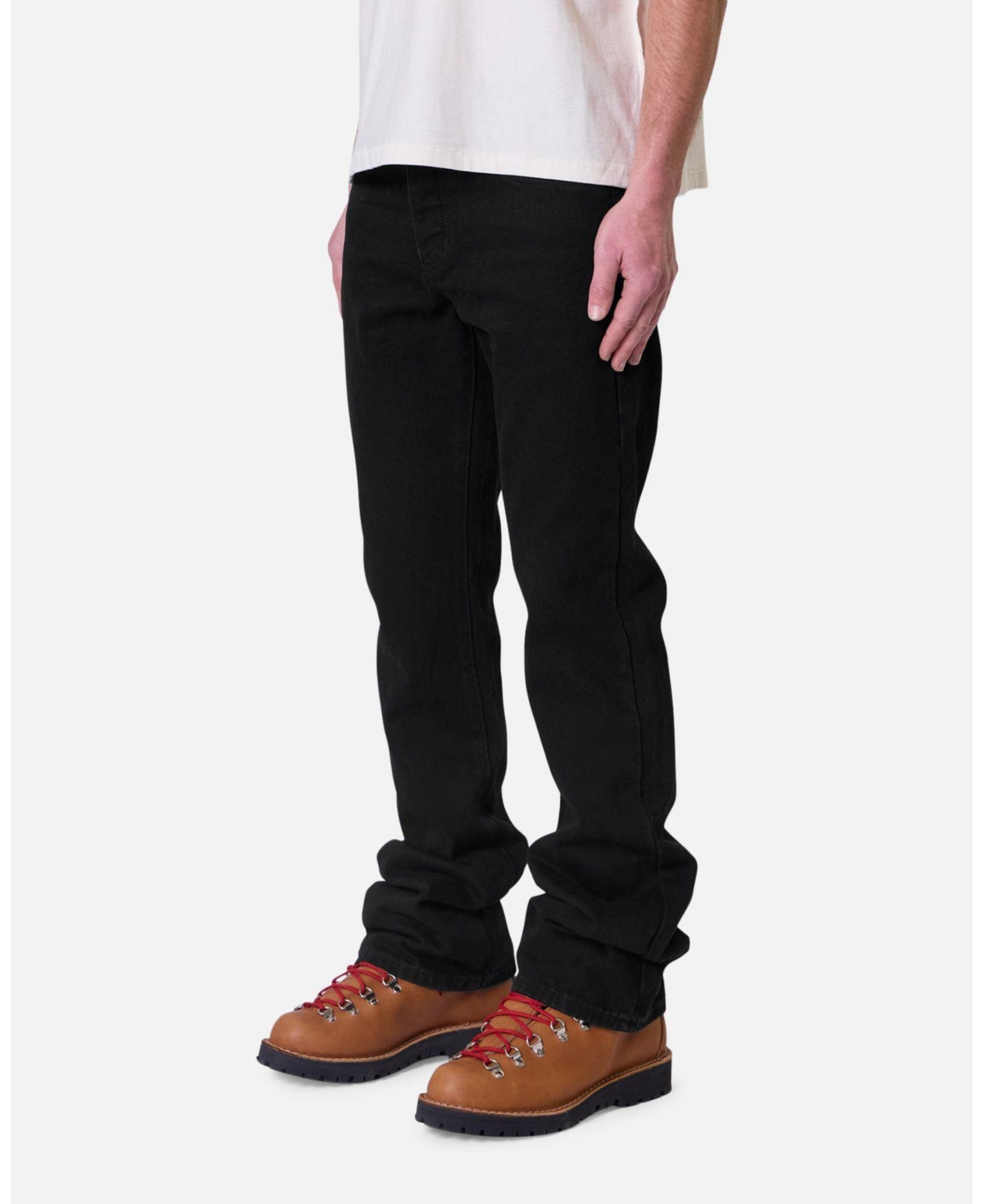 Click here for Mnml Mens Bootcut Raw Jeans - Rinsed - Black prices