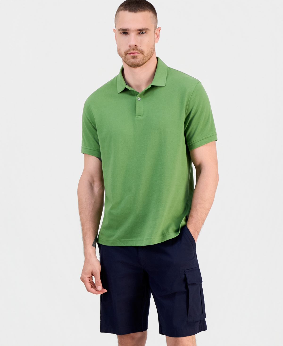 Click here for Club Room Mens Classic Fit Performance Stretch Pol... prices