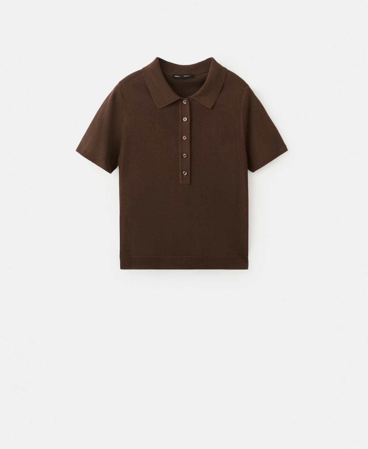 Click here for Mango Womens Knitted Polo-Neck Sweater - Chocolate prices