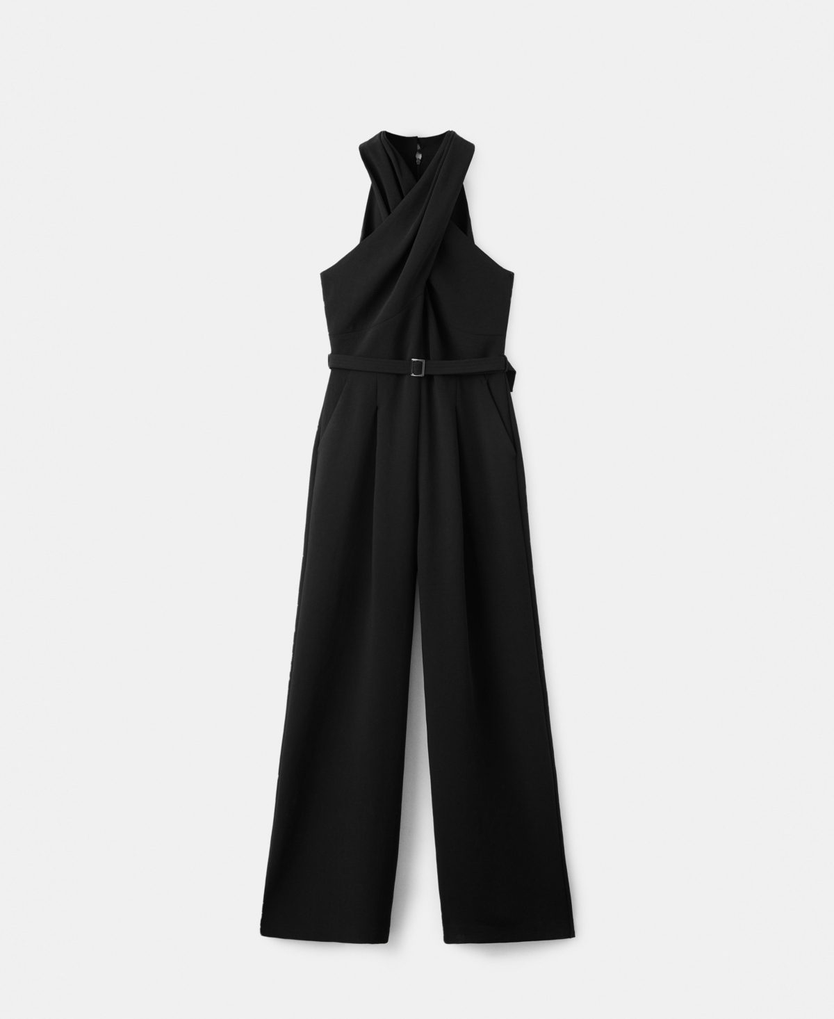 Click here for Mango Womens Belt Wrap Jumpsuit - Black prices