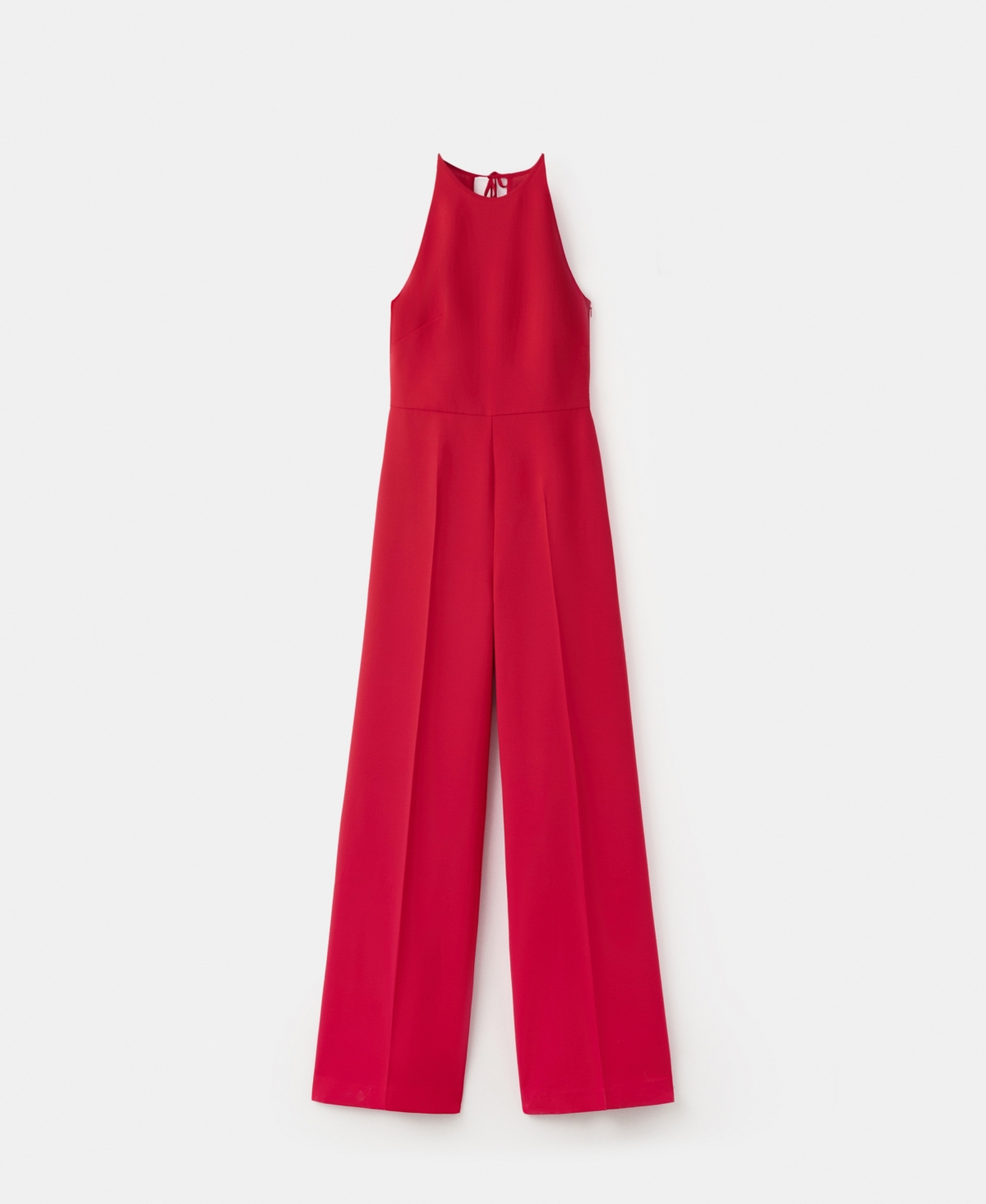 Click here for Mango Womens Open Back Halter Jumpsuit - Red prices