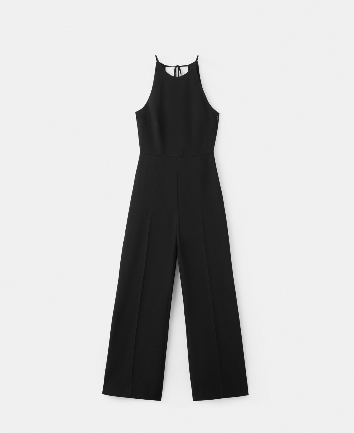 Click here for Mango Womens Open Back Halter Jumpsuit - Black prices