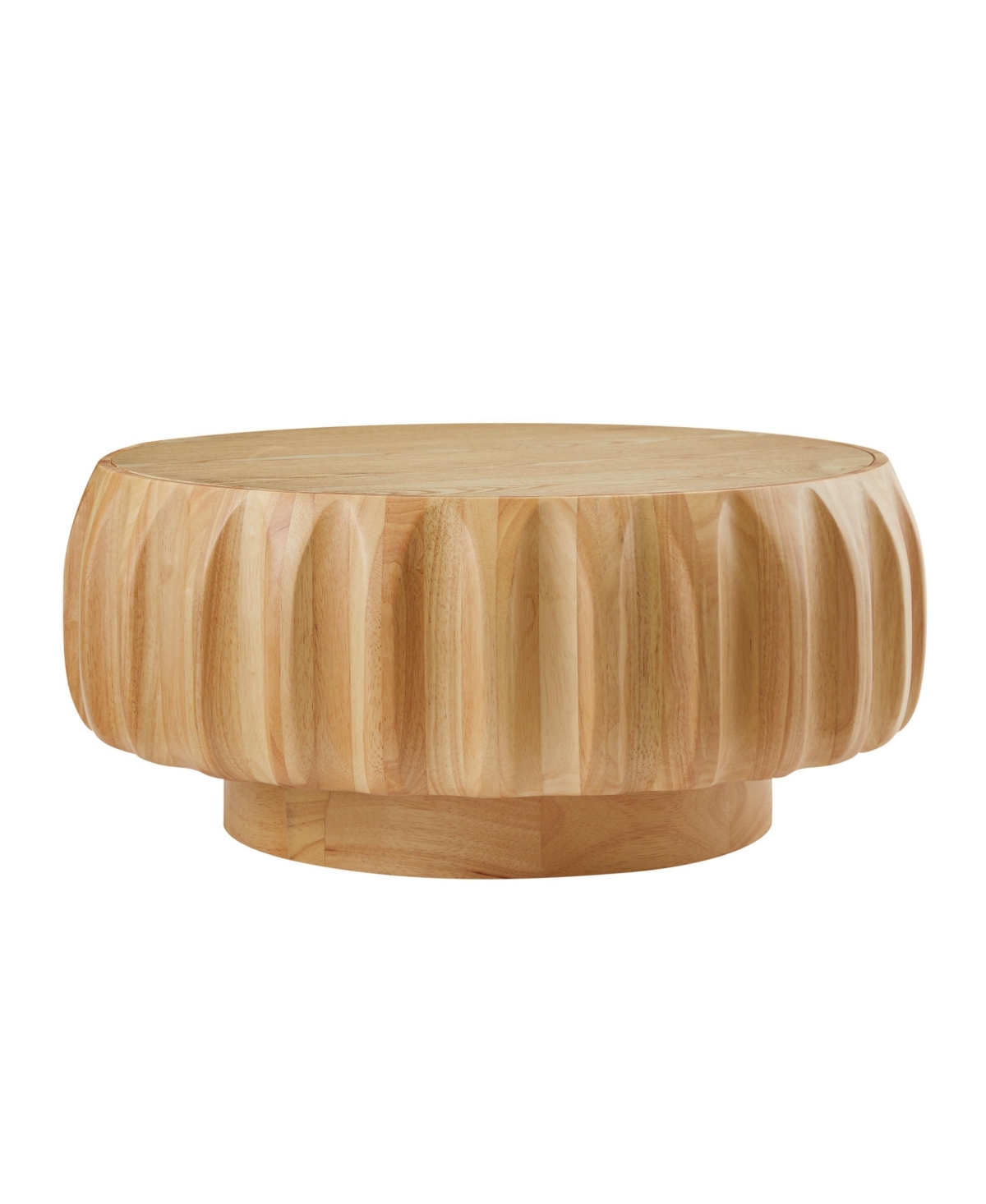 Click here for Boyel Living Round Solid Wood Carved Coffee Table... prices
