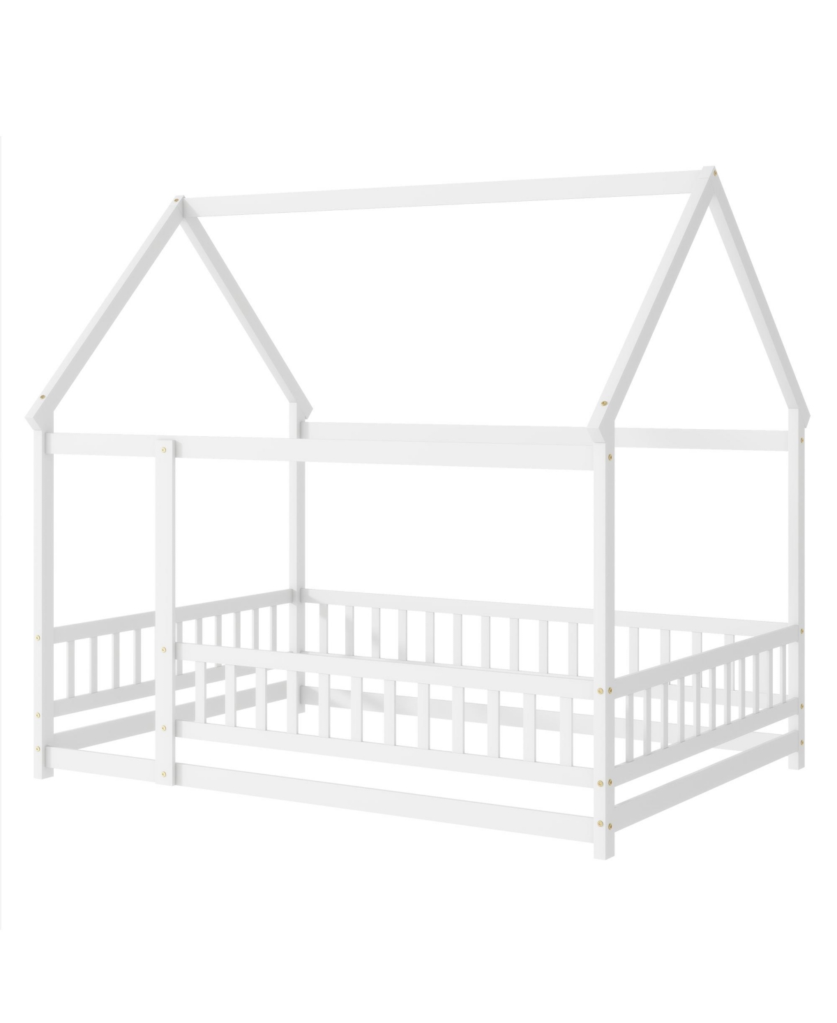 Click here for Clihome Full Size House Floor Wooden Bed with Roof... prices