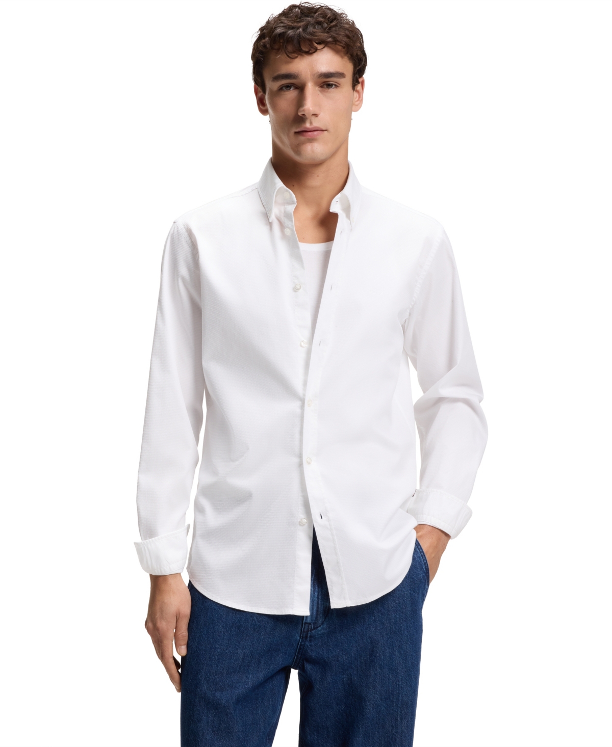 Click here for Boss by Hugo Boss Mens Regular-Fit Stretch-Cotton... prices