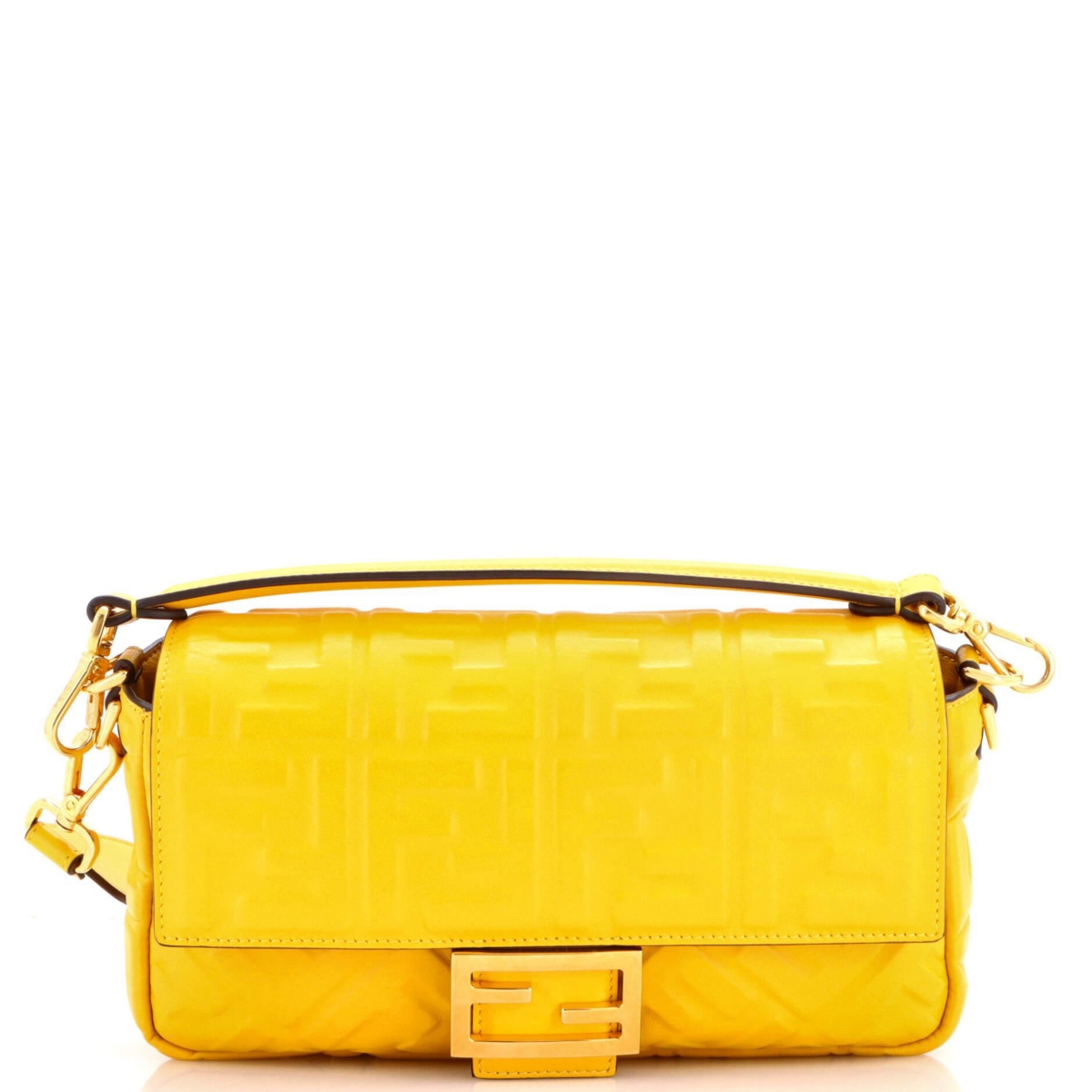 Click here for Pre-Owned Fendi Medium Baguette Nm Bag Zucca Embos... prices