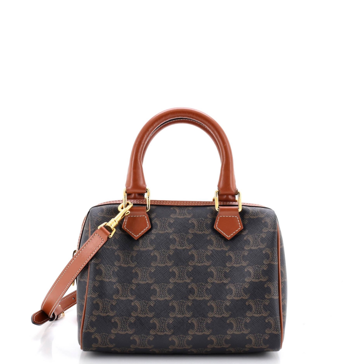 Click here for Pre-Owned Celine Small Boston Bag Triomphe Coated... prices