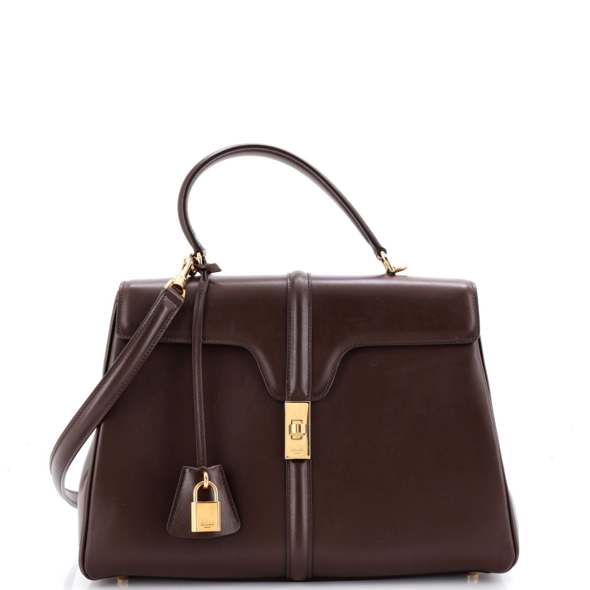 Click here for Pre-Owned Celine Medium 16 Top Handle Bag Smooth C... prices