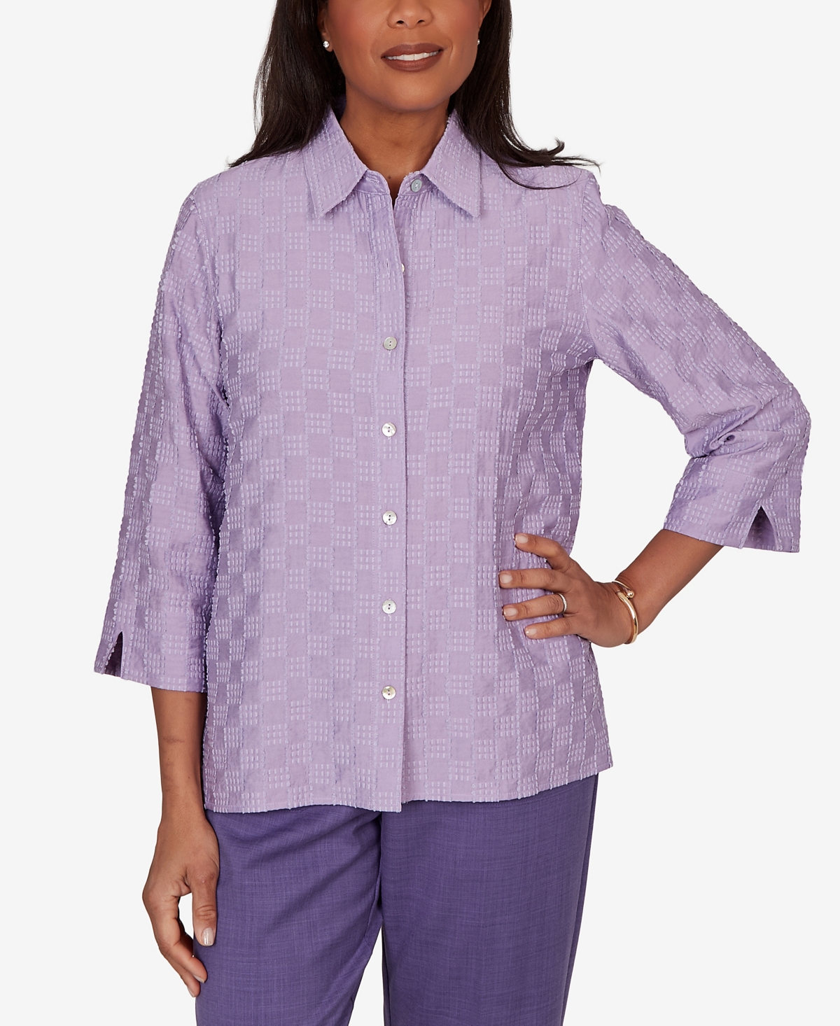 Click here for Alfred Dunner Womens Grand Bazaar Box Textured But... prices
