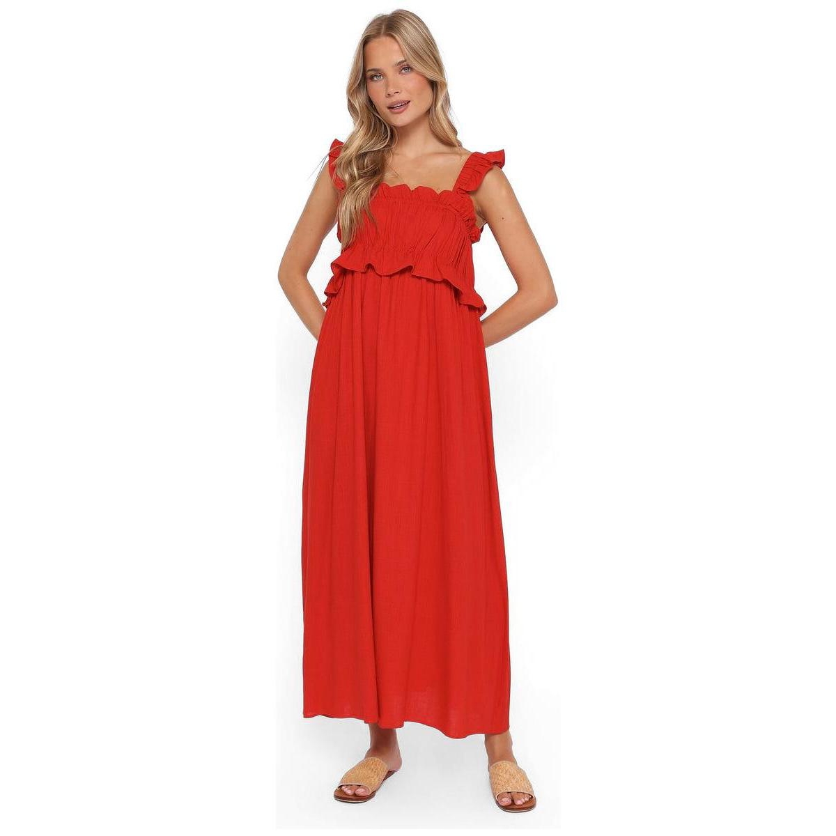Click here for Petal and Pup Womens Ross Frill Strap Maxi Dress -... prices