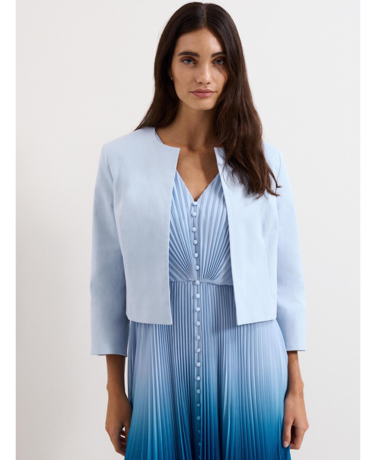 Click here for Phase Eight Womens Elizabeth Cropped Jacket - Pale... prices
