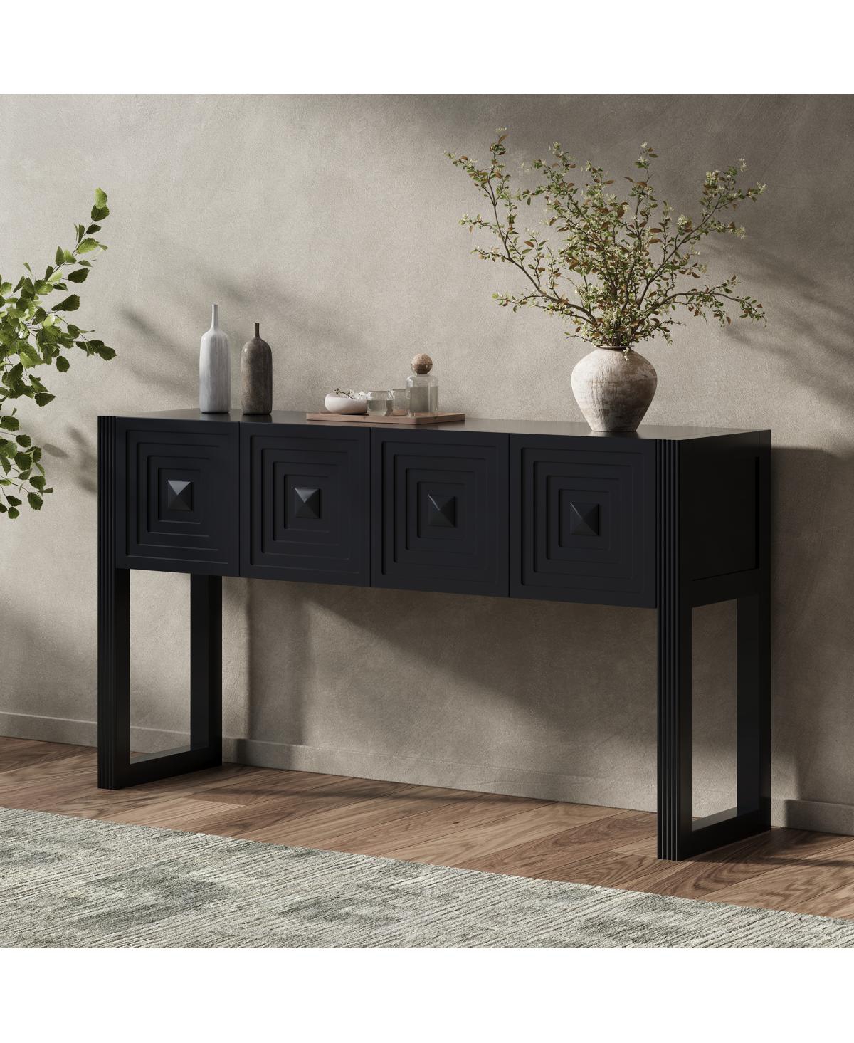 Click here for Streamdale Furniture Geometric Carved Console Tabl... prices