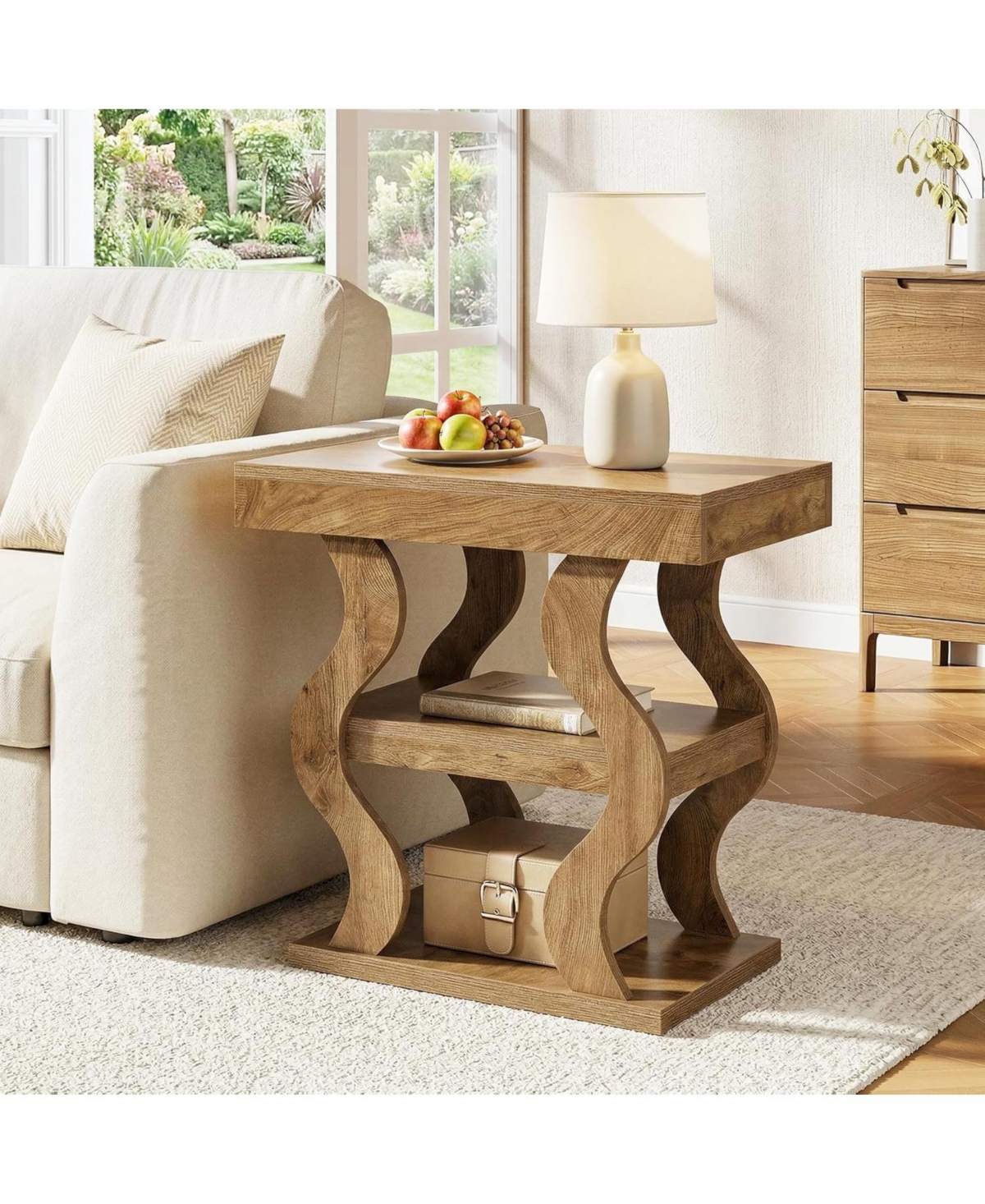 Click here for Tribesigns 3-Tier Narrow Side Table  Wooden End Ta... prices