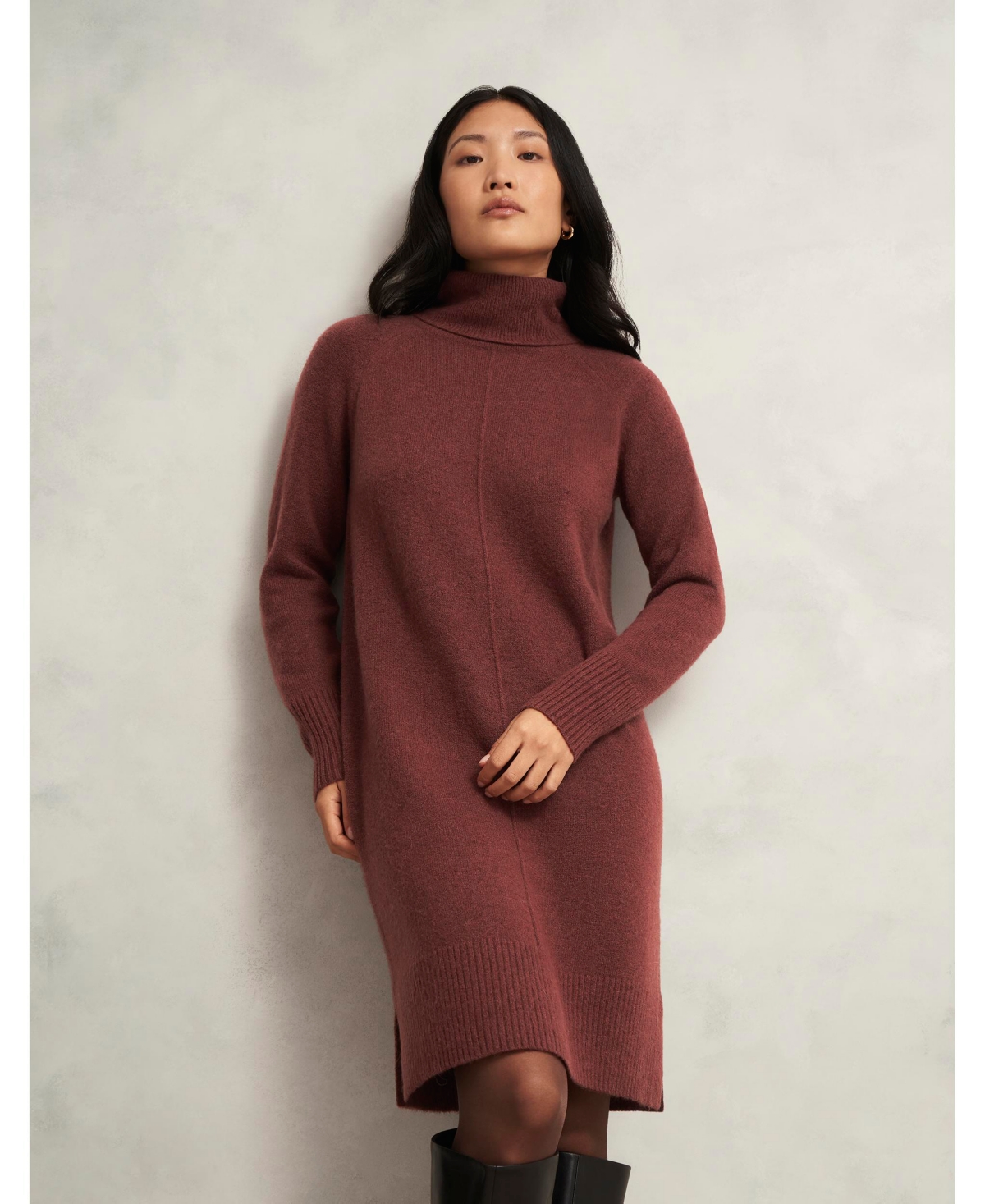 Click here for Hobbs London Womens Nessa Knitted Dress - Cinnamon... prices