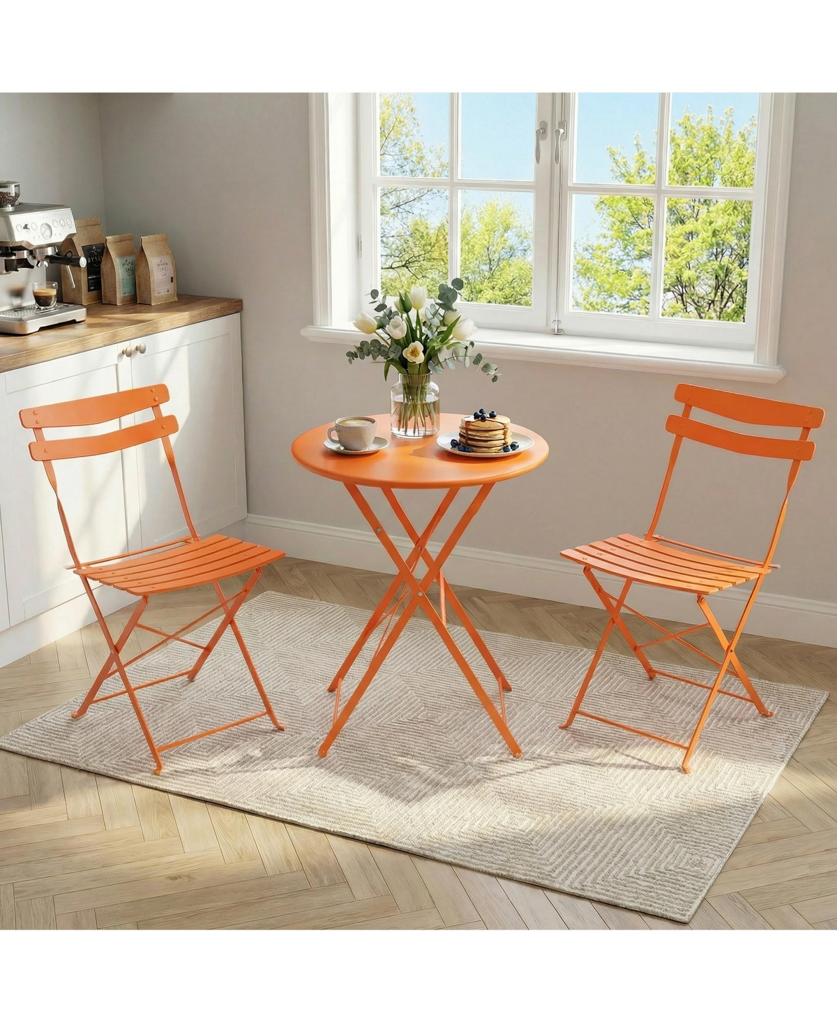 Click here for homfan 3 Piece Patio Bistro Set  Folding Patio Bis... prices