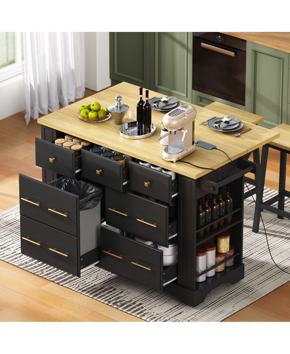 Click here for Streamdale Furniture Kitchen Island with Drop Leaf... prices