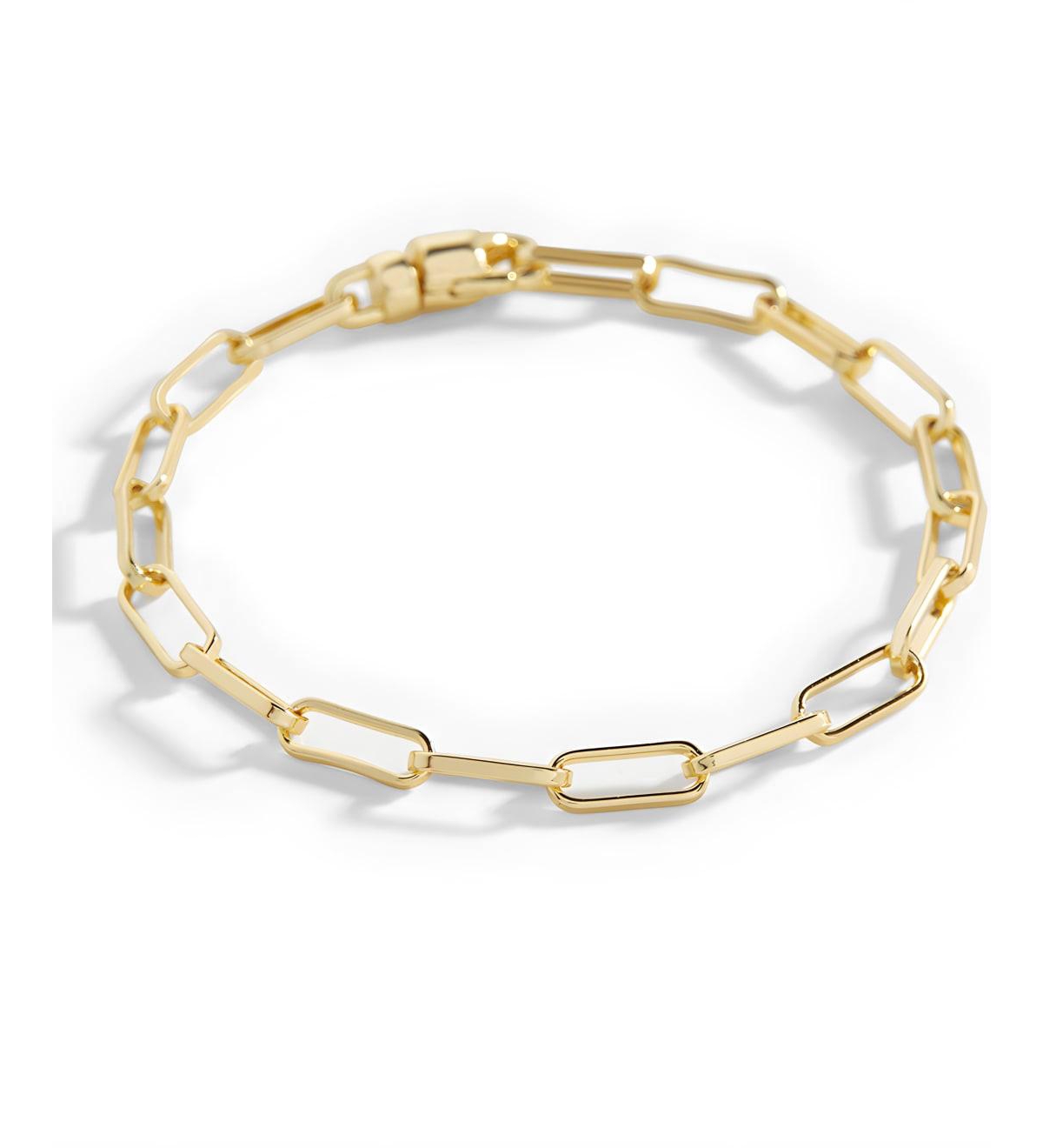 Click here for Mint & Lily Open Link Paperclip Chain Bracelet - G... prices