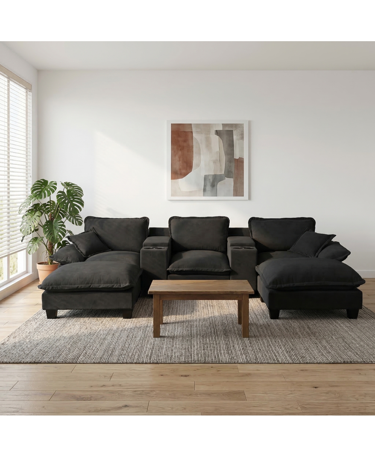 Click here for Streamdale Furniture Modular U-Shape Cloud Couch w... prices