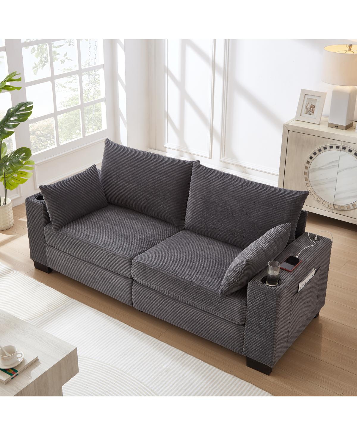 Click here for Streamdale Furniture 78 Modern Corduroy 3-Seater S... prices