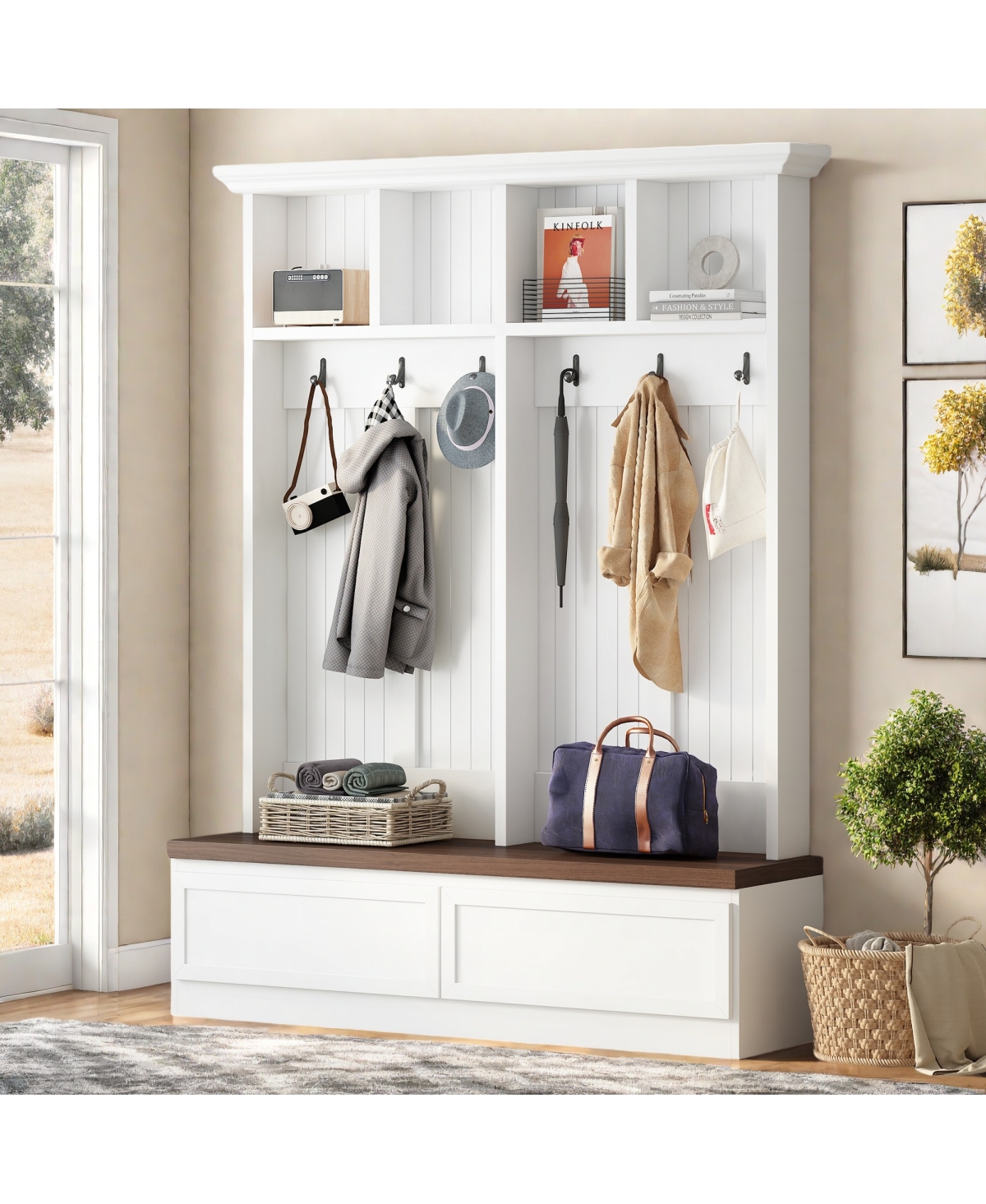 Click here for Streamdale Furniture Farmhouse 4-in-1 Hall Tree wi... prices