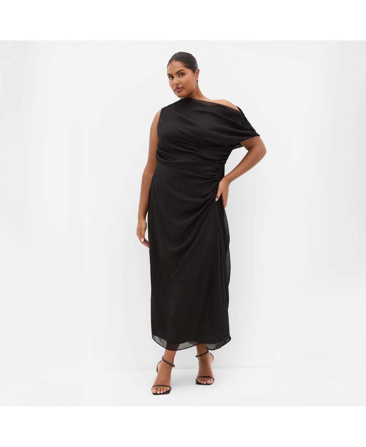 Click here for City Chic Womens Vivid Lurex Stripe Maxi Dress - M... prices
