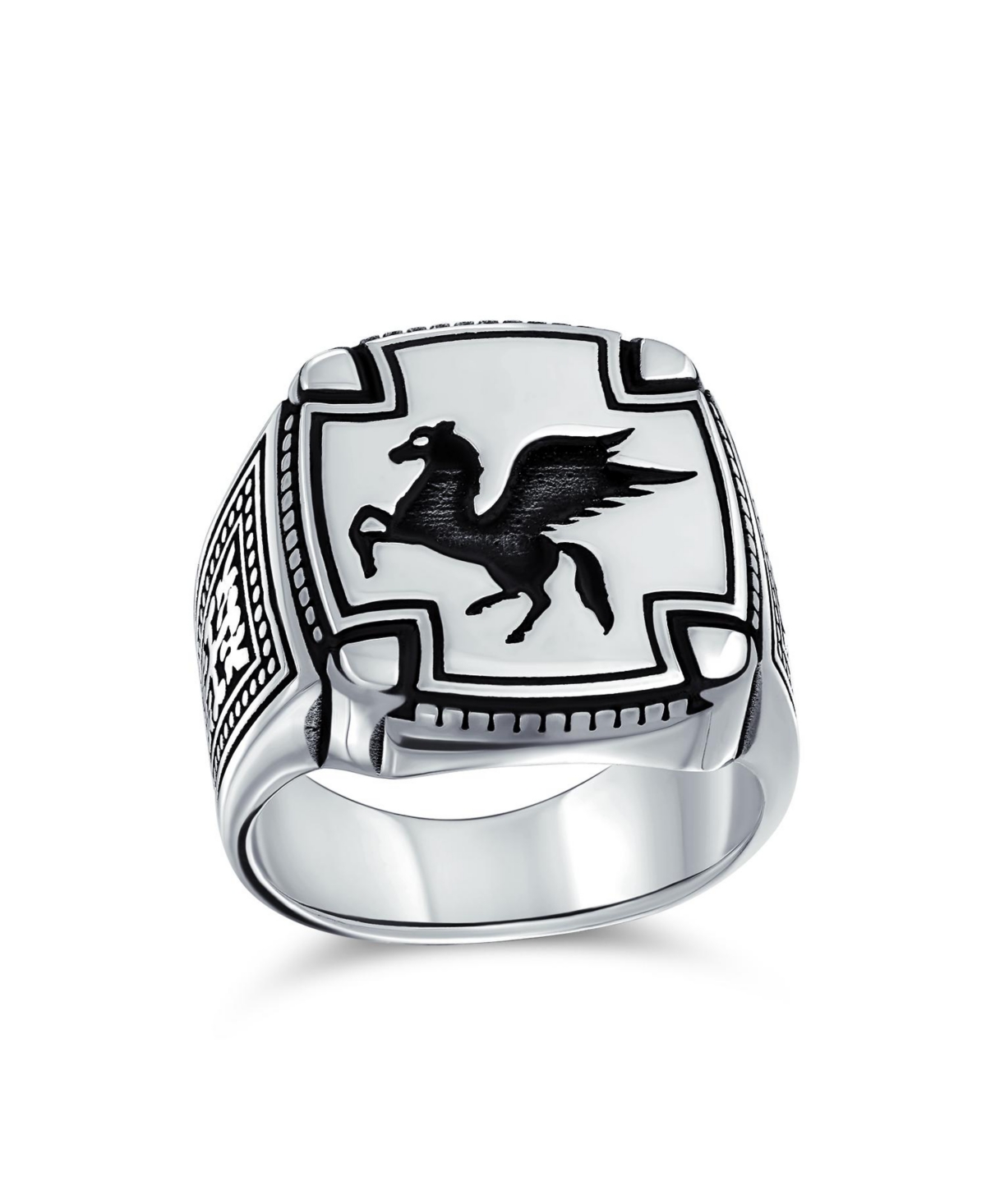 Click here for Bling Jewelry Mens Statement Pegasus Signet Ring G... prices