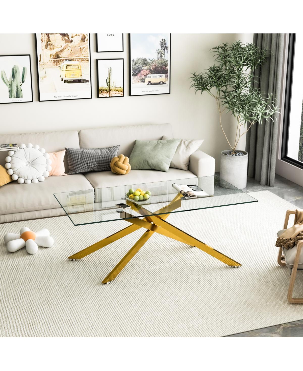 Click here for Streamdale Furniture 47.2 Rectangular Clear Temper... prices