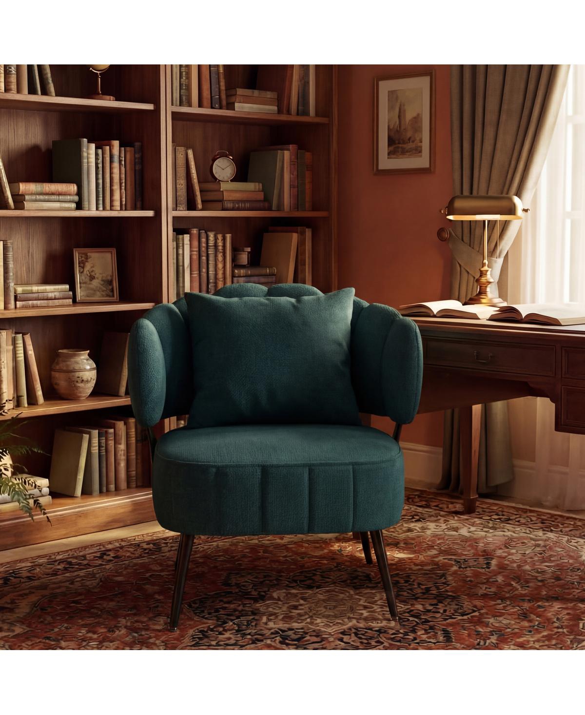 Click here for Streamdale Green Chenille Decorative Armchair with... prices