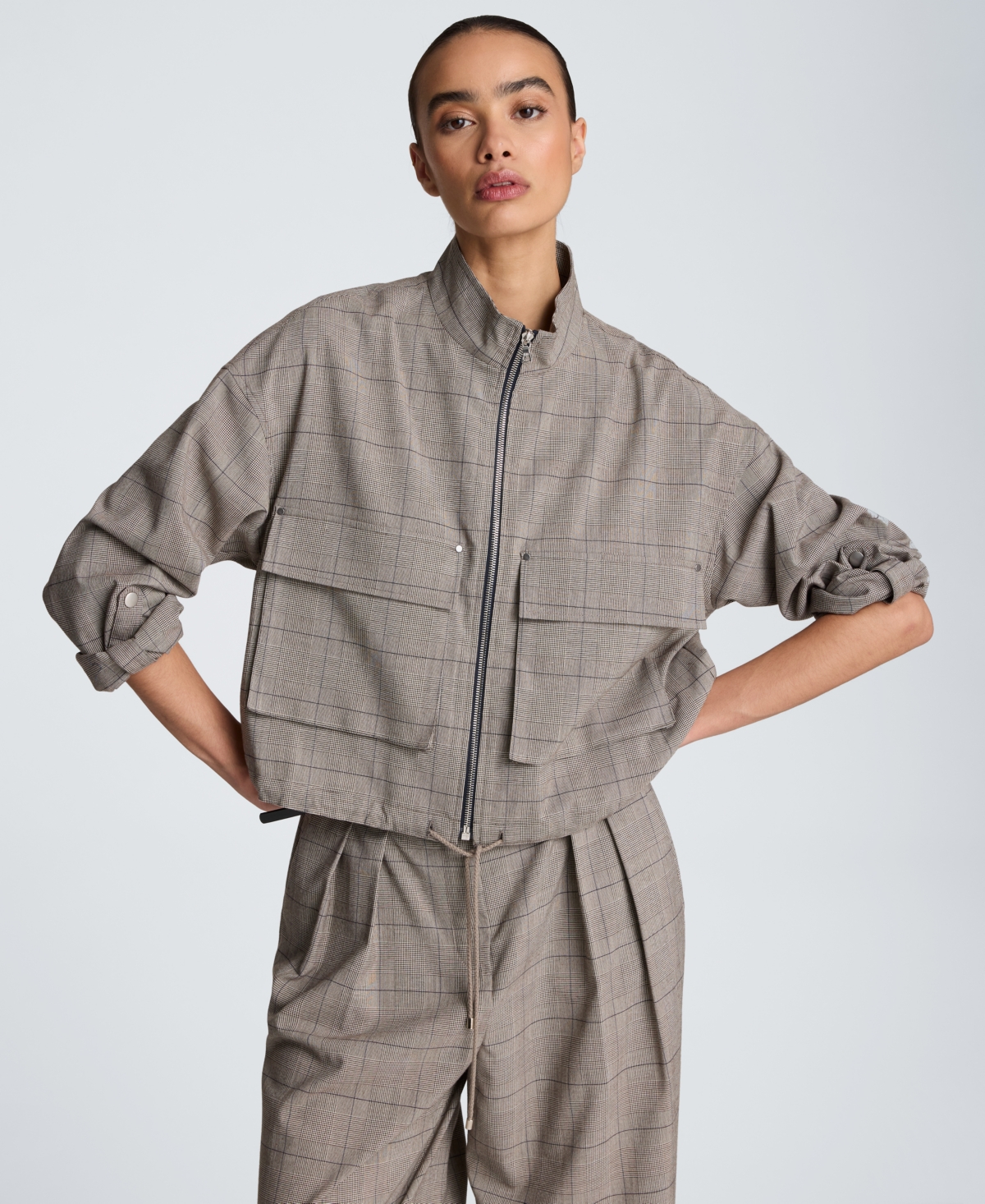 Click here for Kenneth Cole Womens Drawcord Flap Pocket Windbreak... prices