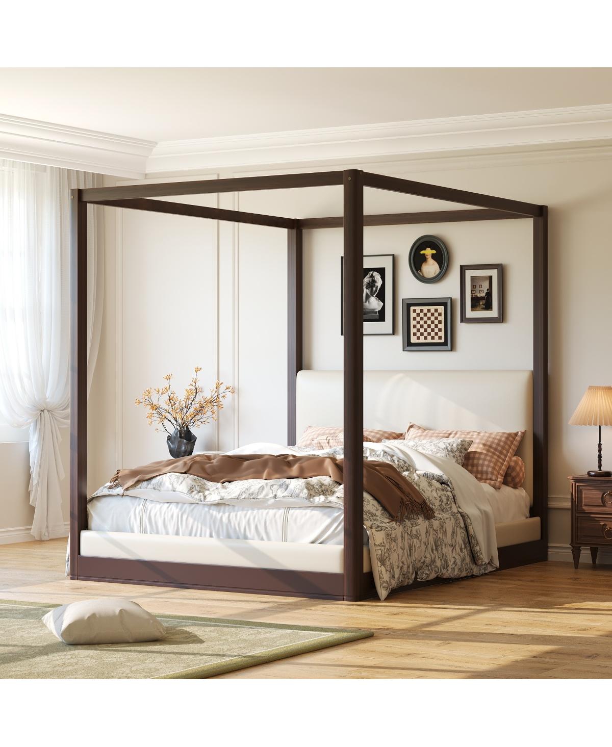 Click here for Streamdale Furniture Queen Canopy Platform Bed wit... prices