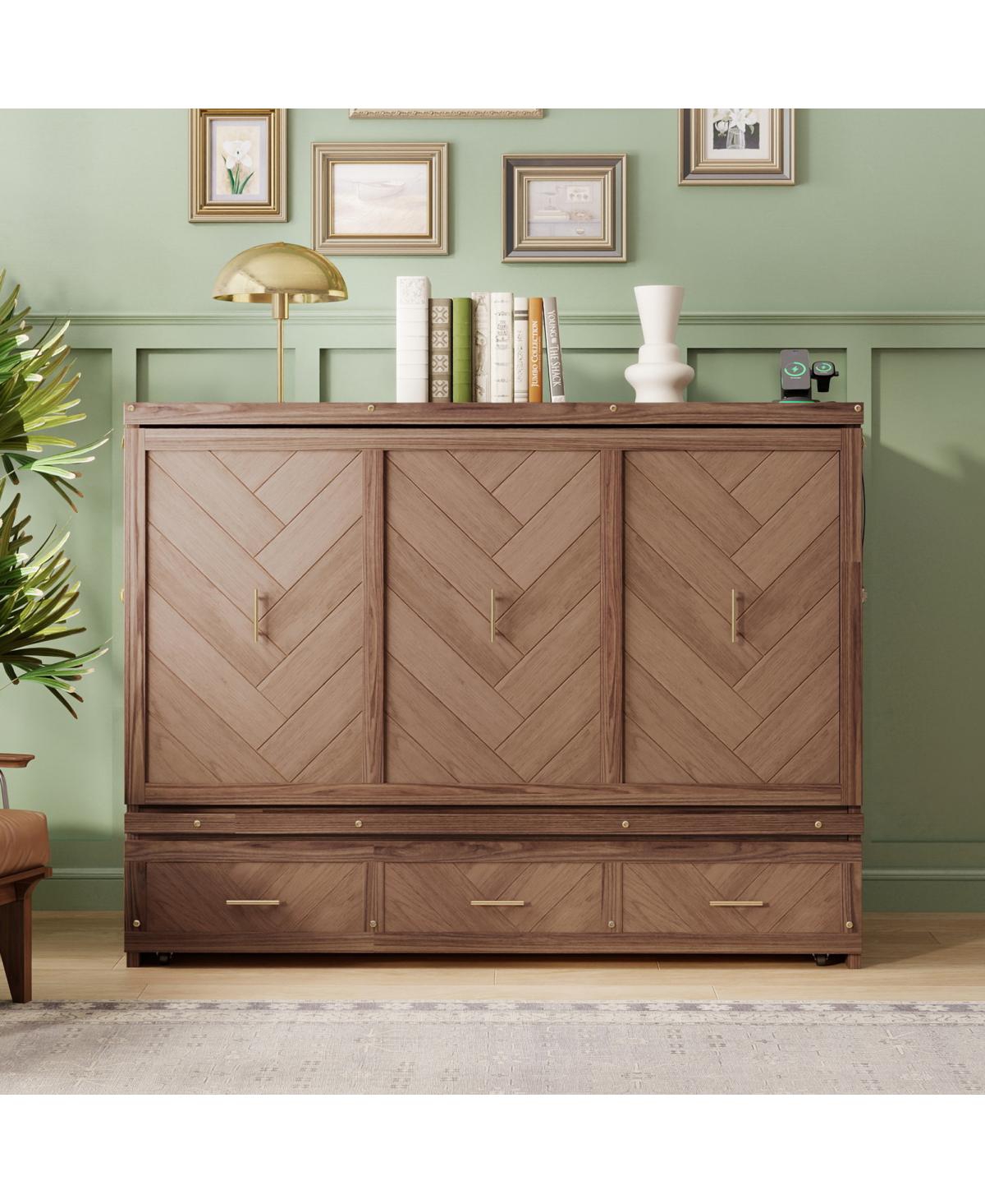 Click here for Streamdale Furniture Queen Size Pine Wood Murphy B... prices