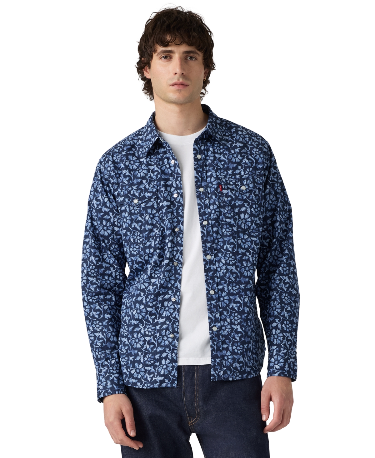 Click here for Levis Mens Classic Standard Fit Western Shirt - Fl... prices
