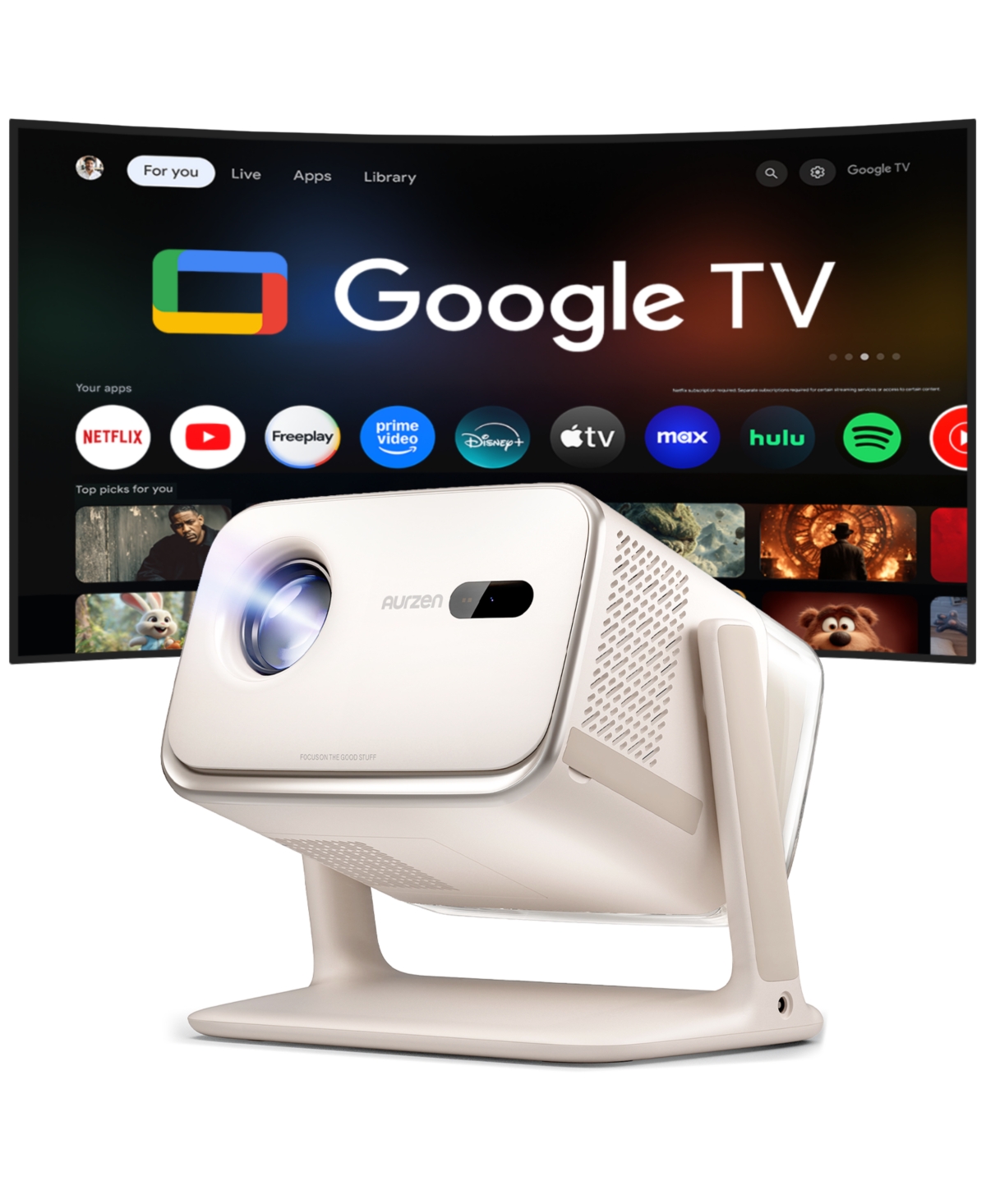 Click here for Aurzen Portable Movie Projector with Google Tv Bui... prices