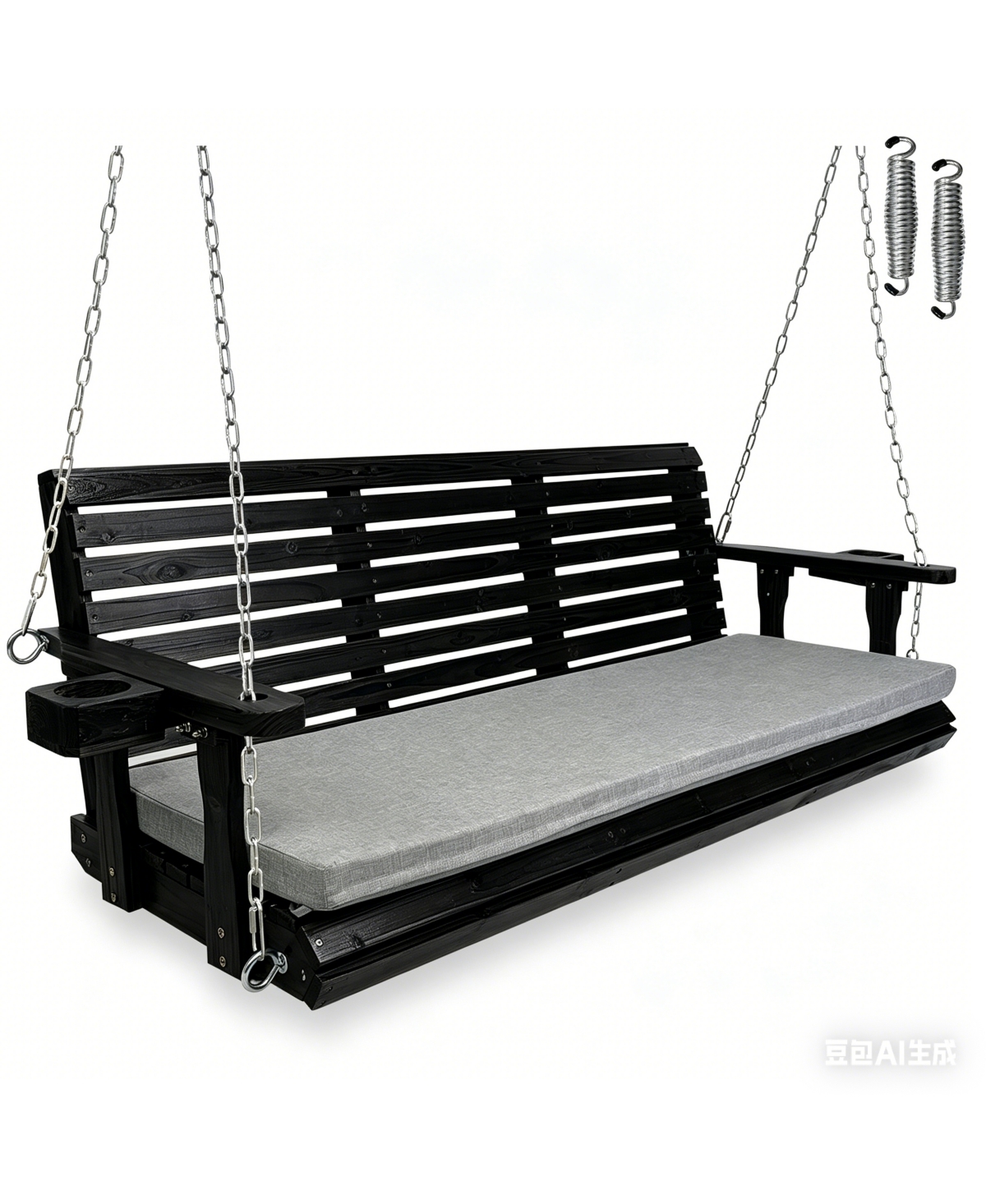 Click here for 5.5 Ft Extended 3-Seater Wooden Porch Swing with S... prices