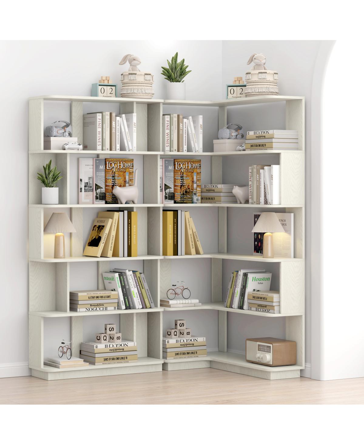 Click here for Streamdale Furniture Space-Saving Corner Bookshelf... prices