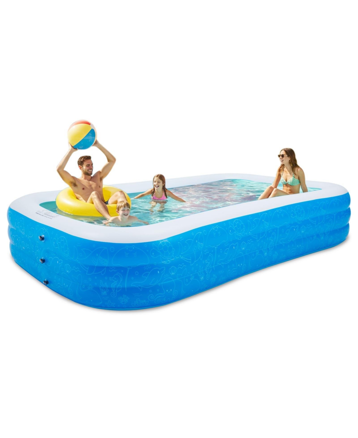 Click here for Gnuadz 120Inch Inflatable Pool Rectangular Pvc Blo... prices