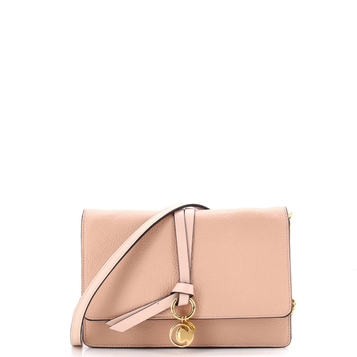 Click here for Pre-Owned Chloe Alphabet Chain Clutch Bag Leather... prices