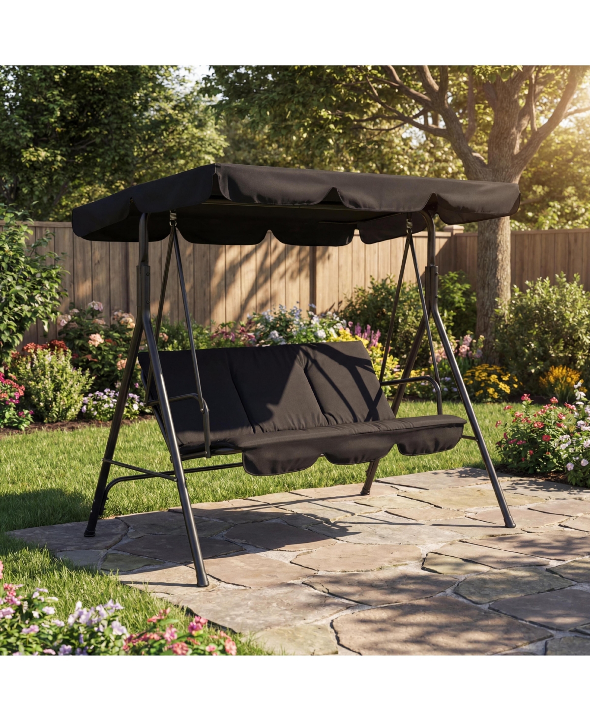 Click here for homfan 3-Seat Patio Swing  Outdoor Porch Chair wit... prices