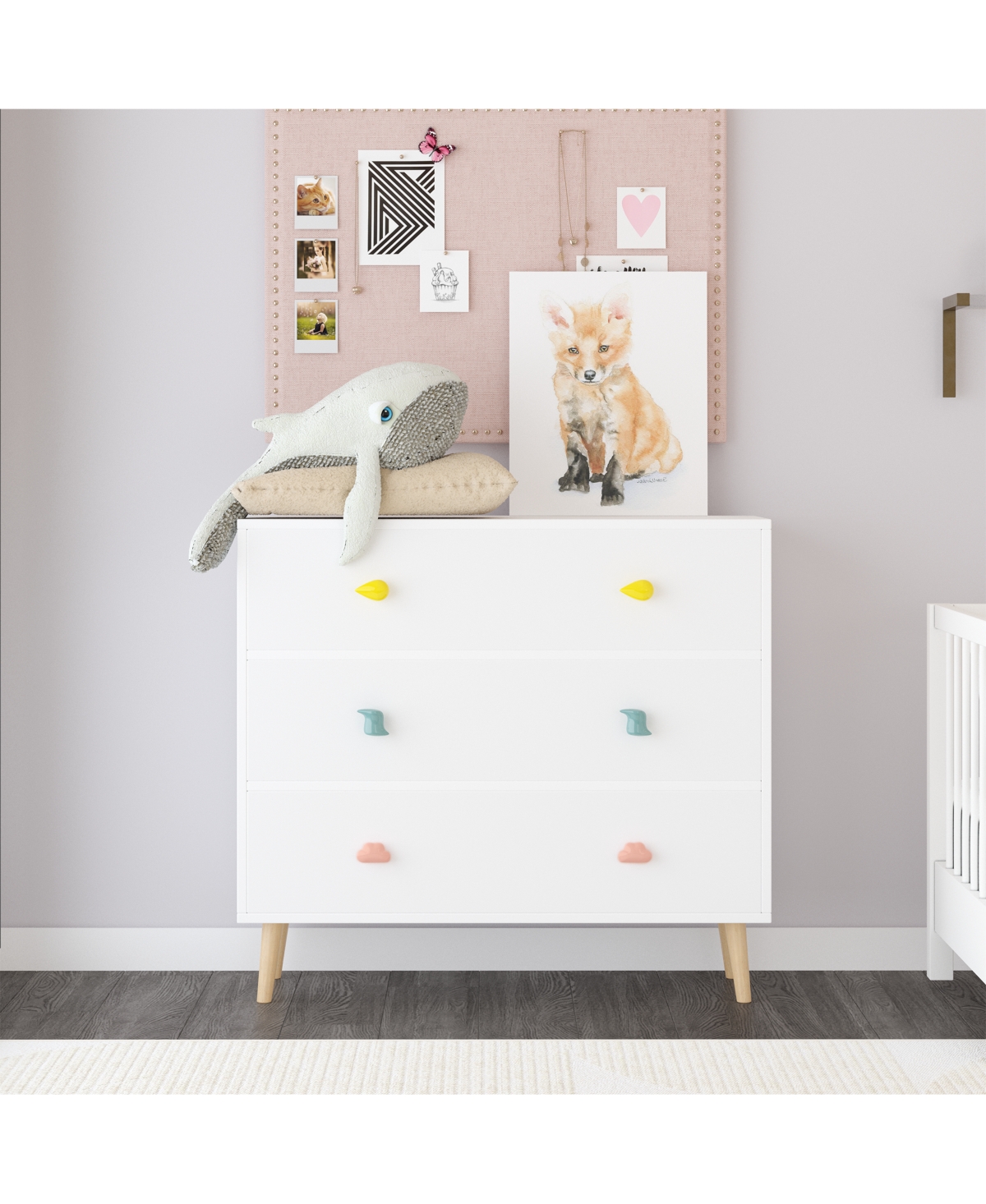 Click here for Rainsken Kids 3 Drawer Nightstand  Wooden Bedside... prices