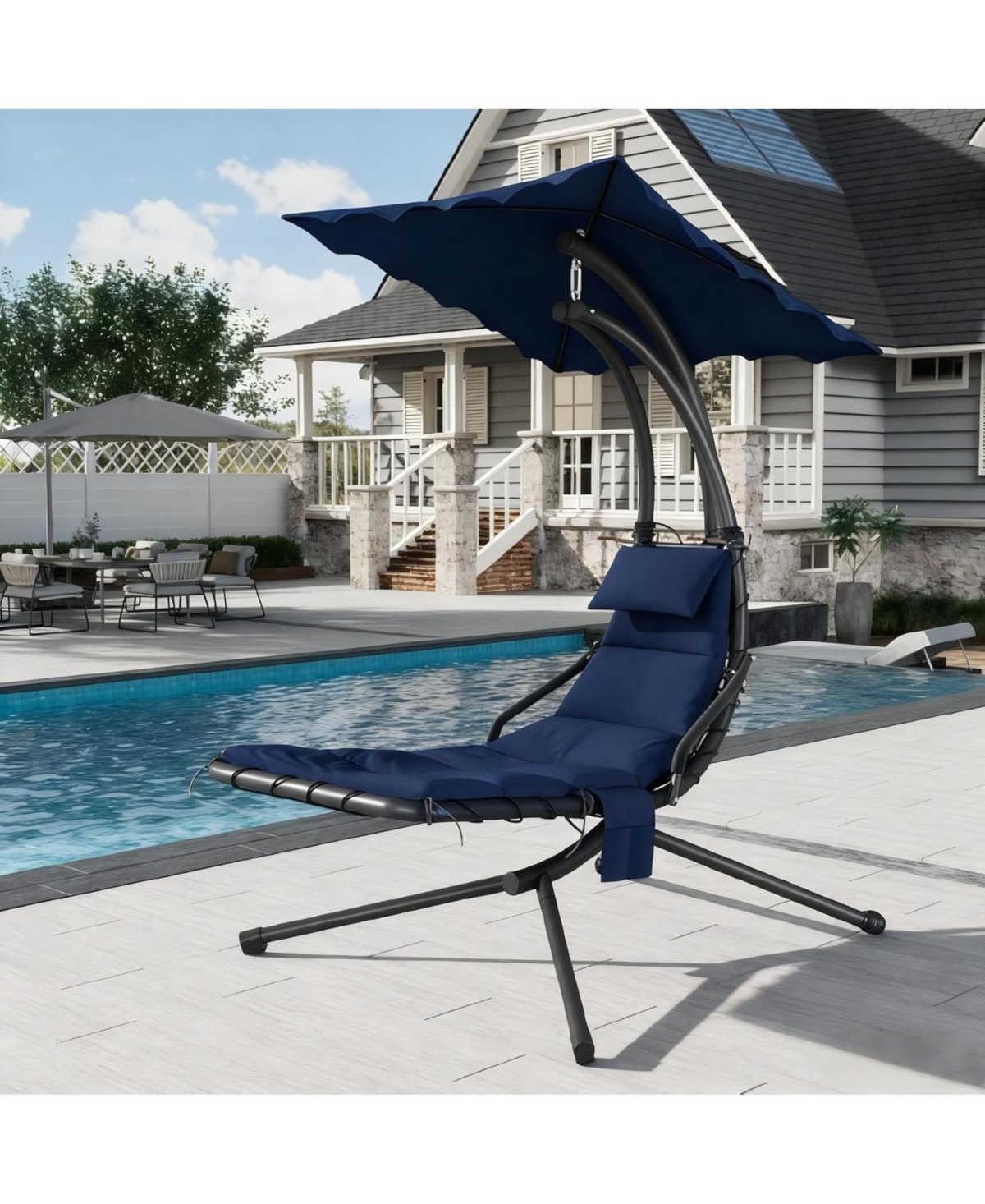 Click here for gaomon Hanging Chaise Lounge Swing Chair  Curved S... prices