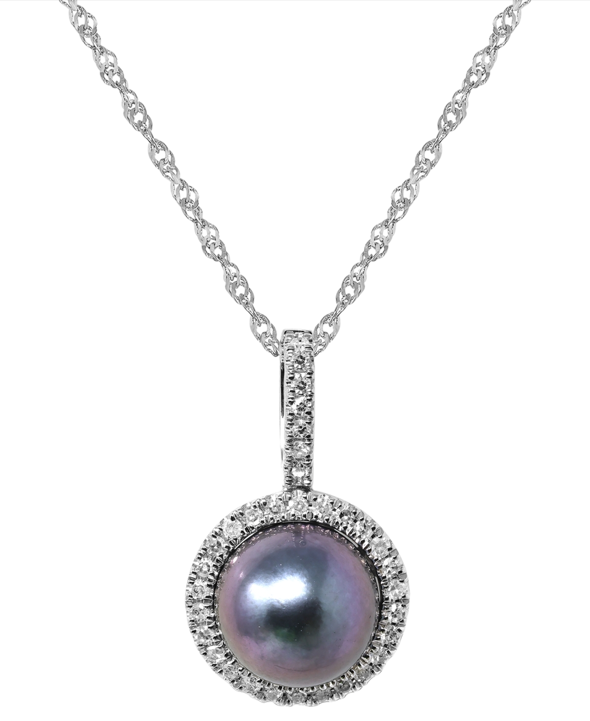 Click here for Macys Cultured Tahitian Pearl (8mm) & Diamond (1/8... prices