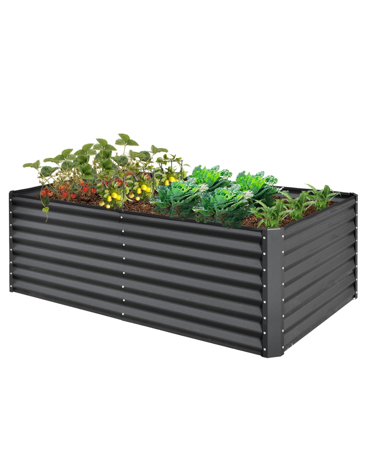 Click here for Mondawe 6x3x2feet Galvanized Raised Garden Bed - G... prices