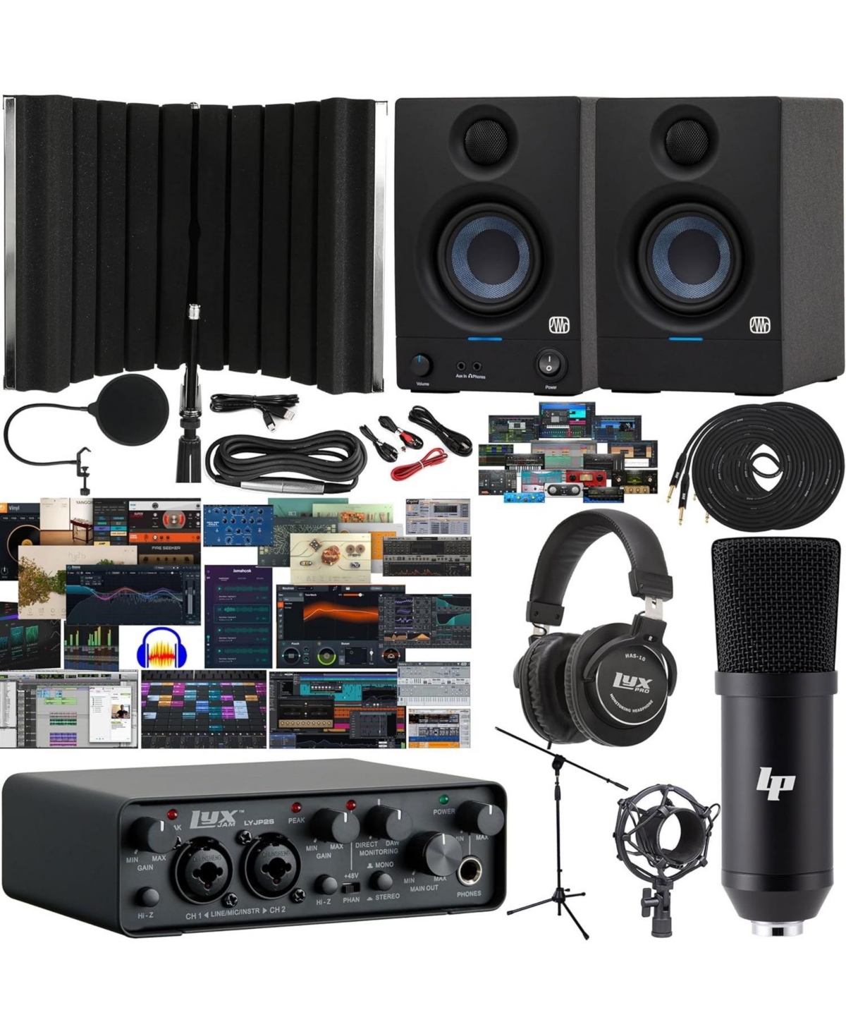 Click here for LyxJam 2x2 Usb Audio Interface Home Studio Bundle... prices