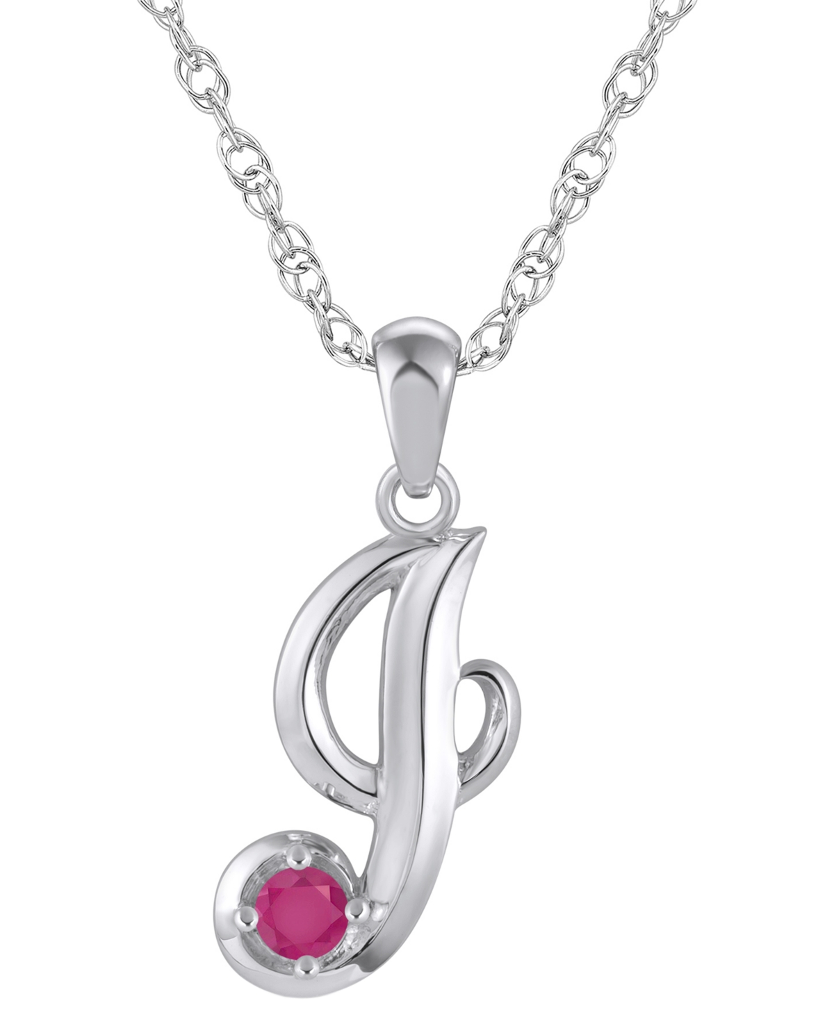 Click here for Macys Ruby (1/6 ct. t.w.) Initial Pendant Necklace... prices