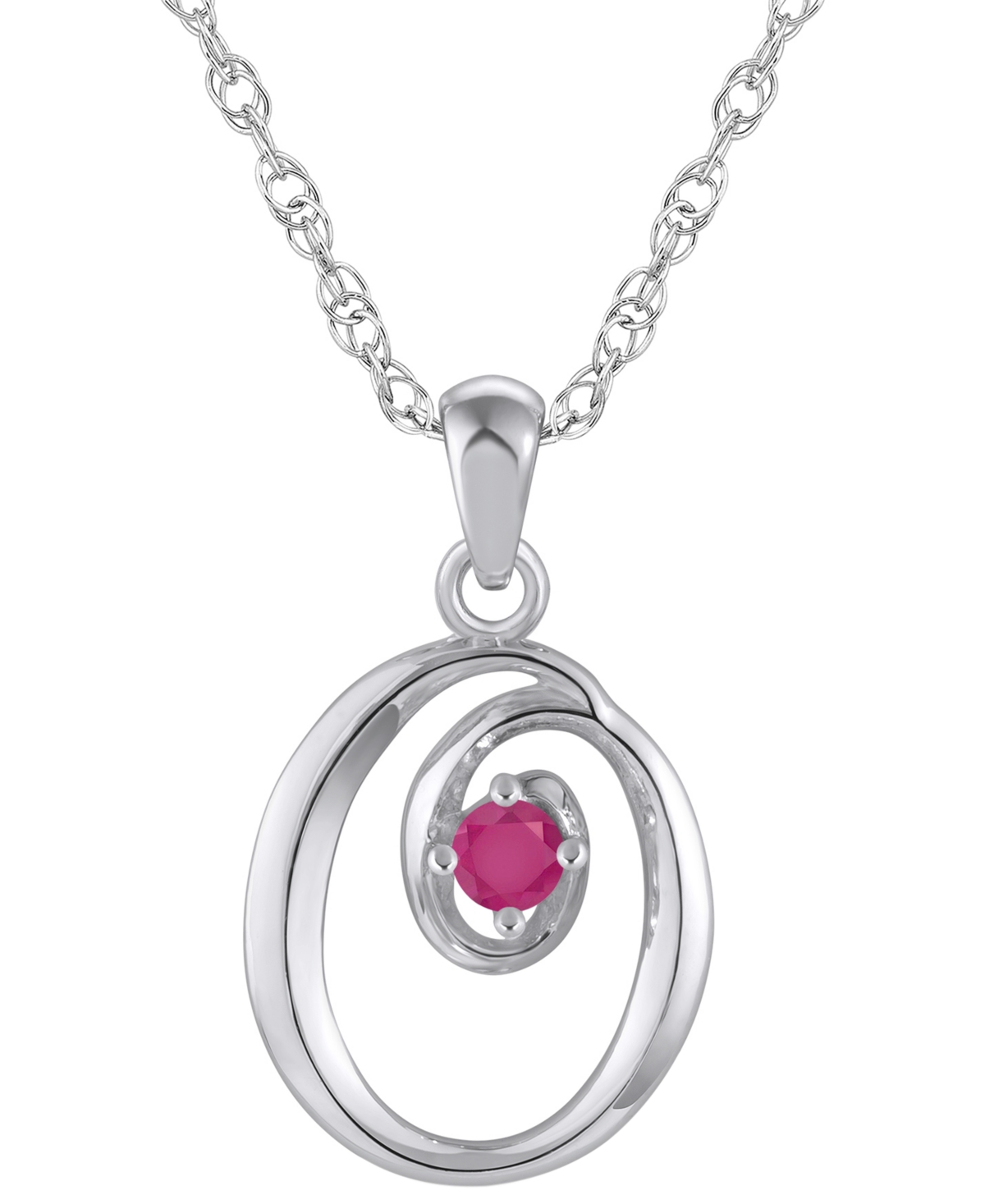 Click here for Macys Ruby (1/6 ct. t.w.) Initial Pendant Necklace... prices
