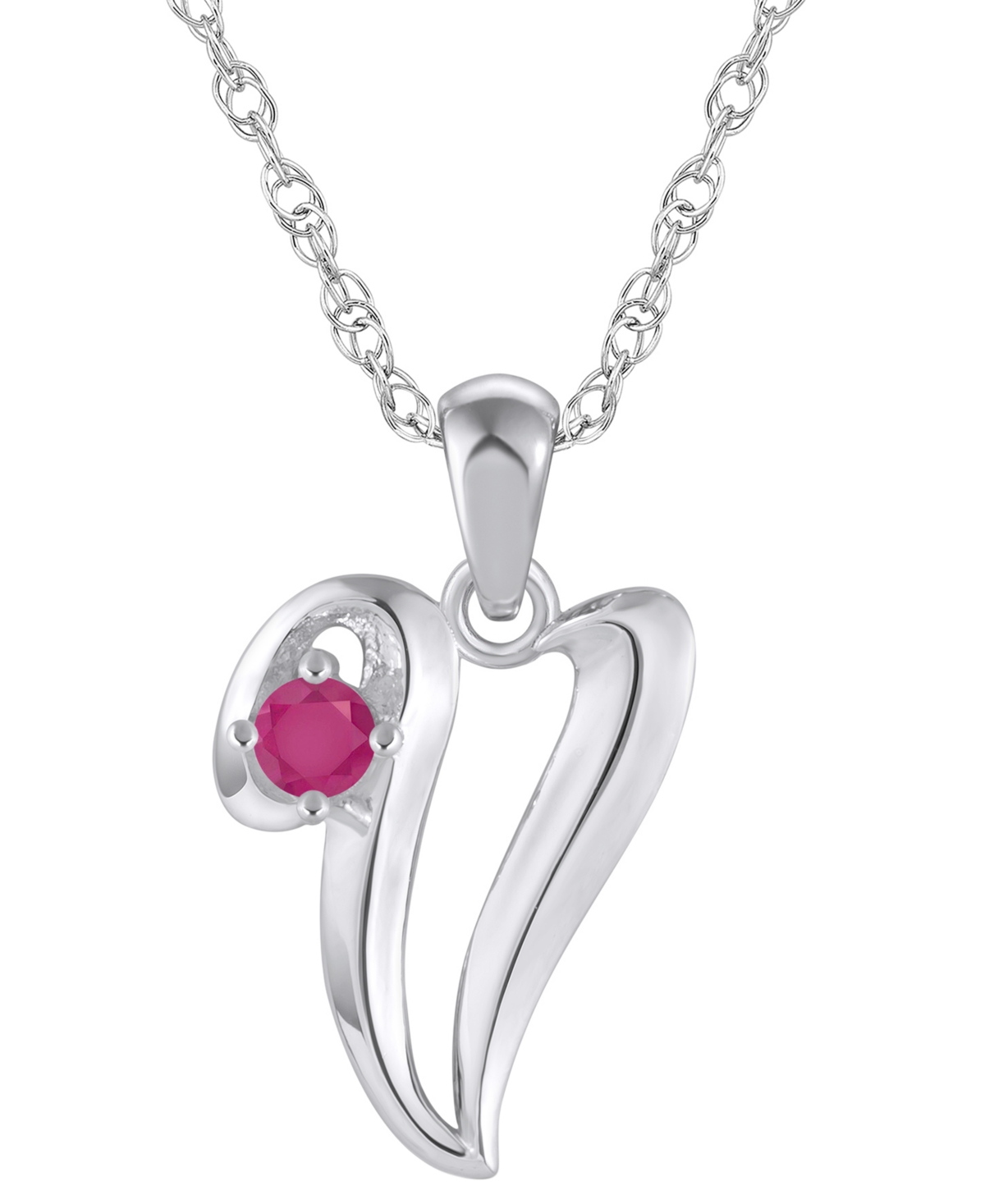 Click here for Macys Ruby (1/6 ct. t.w.) Initial Pendant Necklace... prices