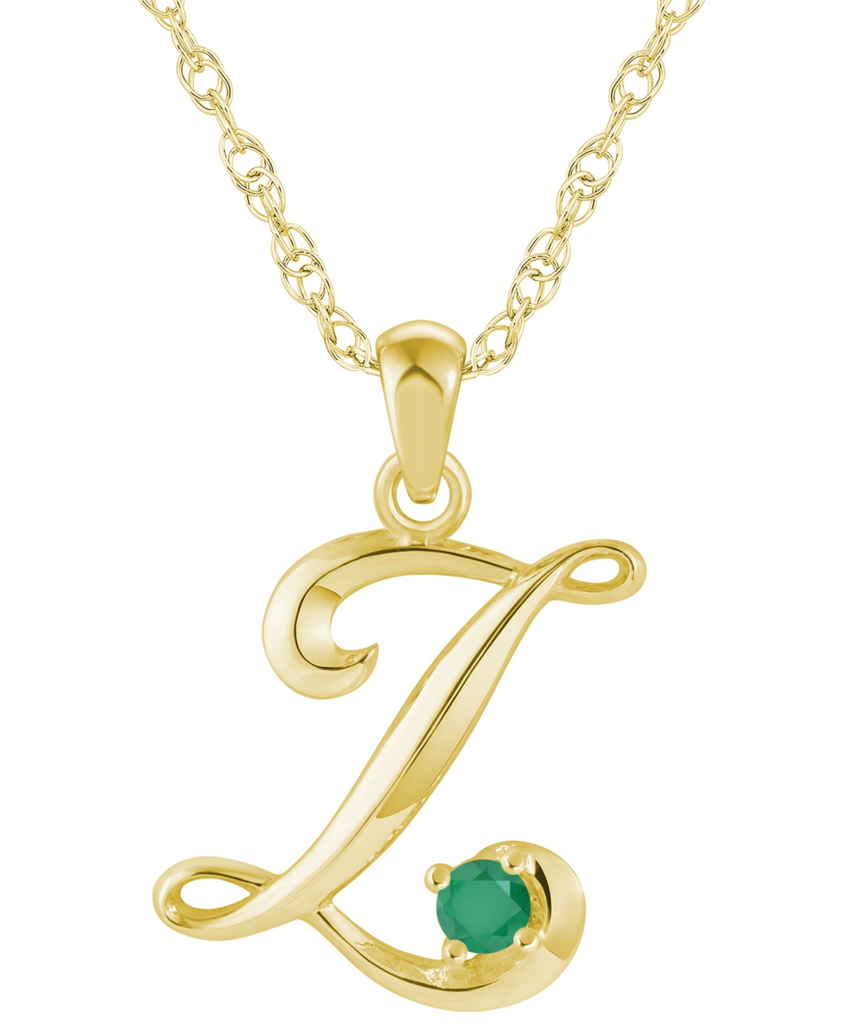 Click here for Macys Ruby (1/6 ct. t.w.) Initial Pendant Necklace... prices
