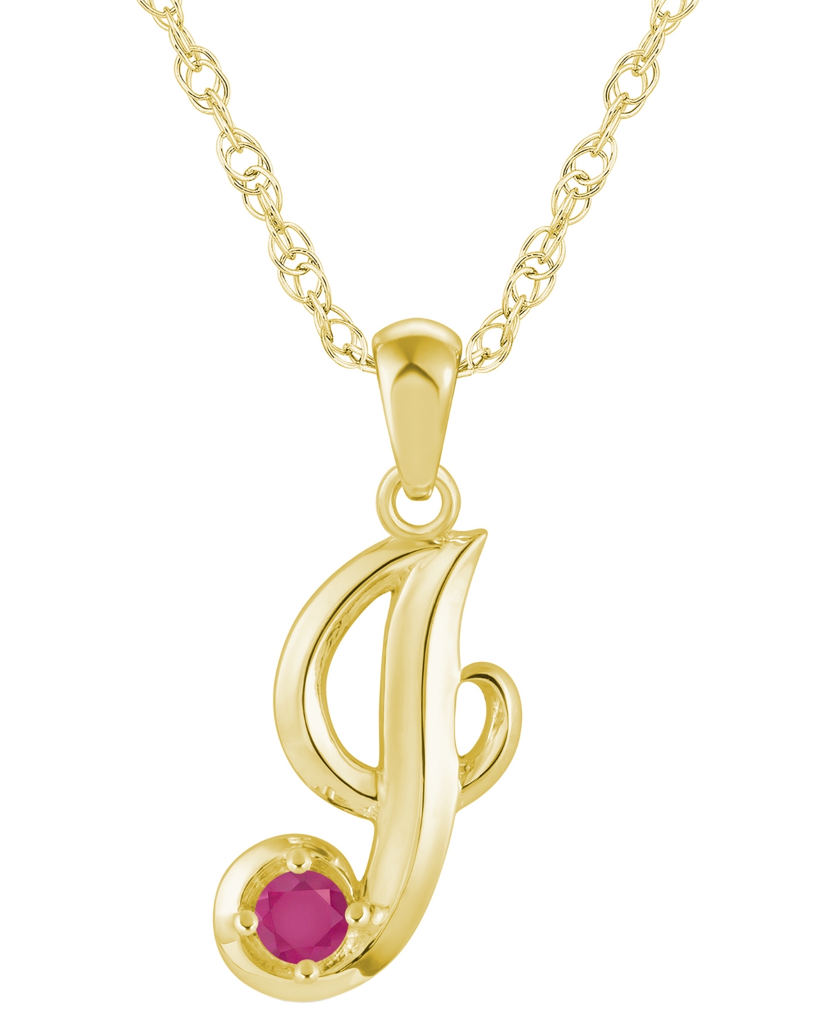 Click here for Macys Ruby (1/6 ct. t.w.) Initial Pendant Necklace... prices